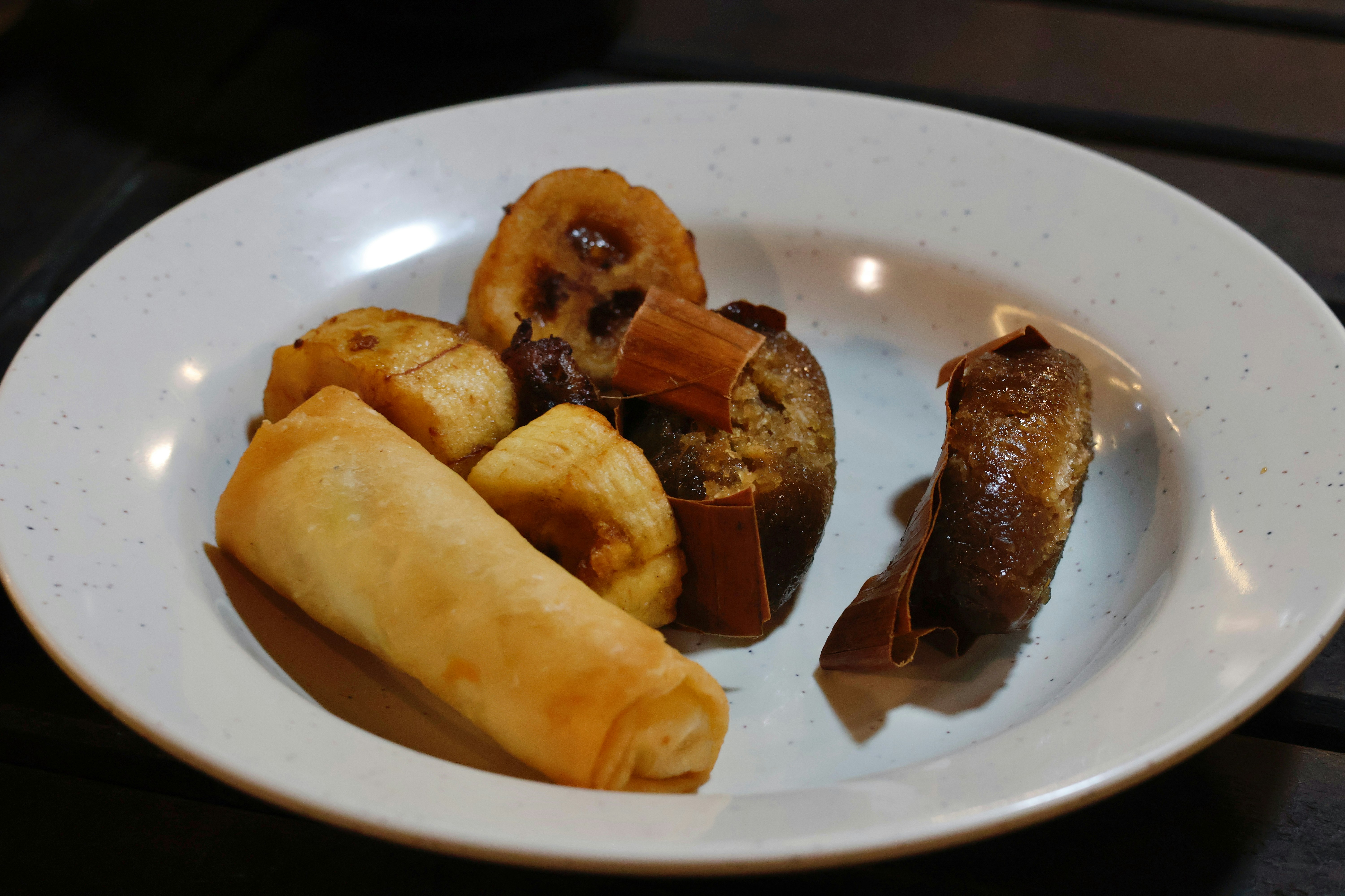 Plate of Assorted Pastries with Chocolate-Covered Center