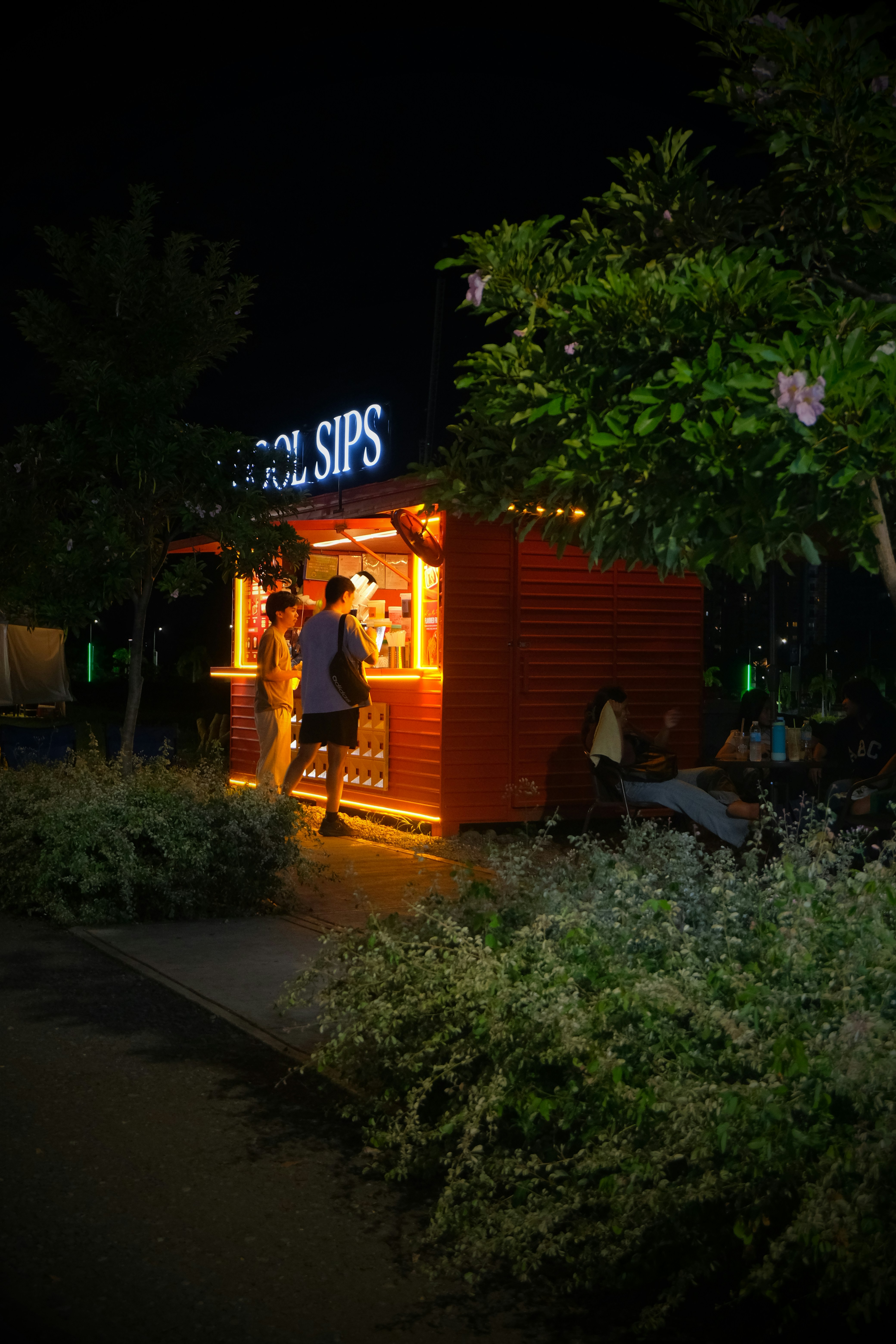 Night Market Stall Glowing Warmth