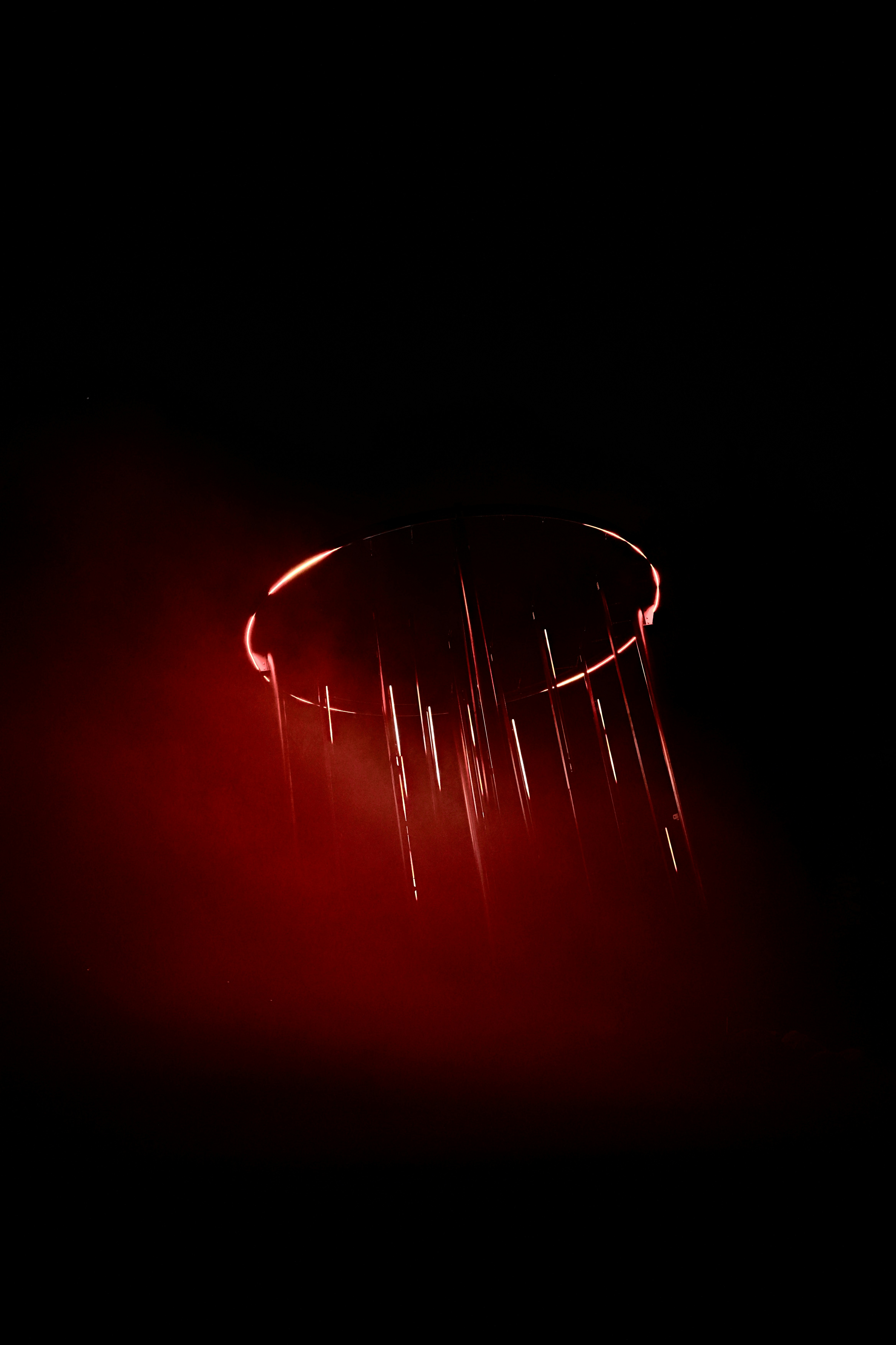 Red Ring of Rain: A Glowing Drip in the Dark