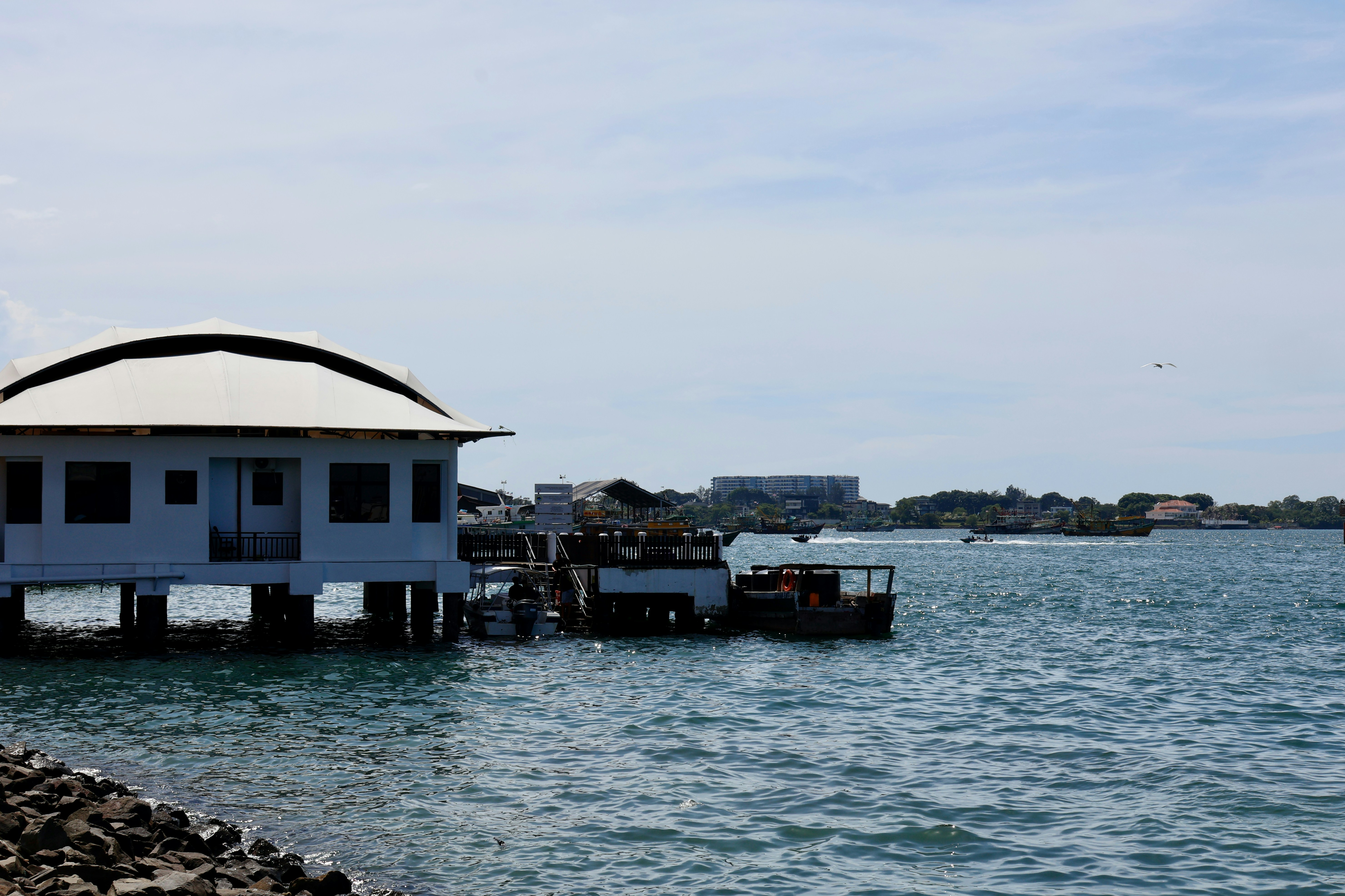 Harbor House at the Edge: A Quiet Waterfront Scene