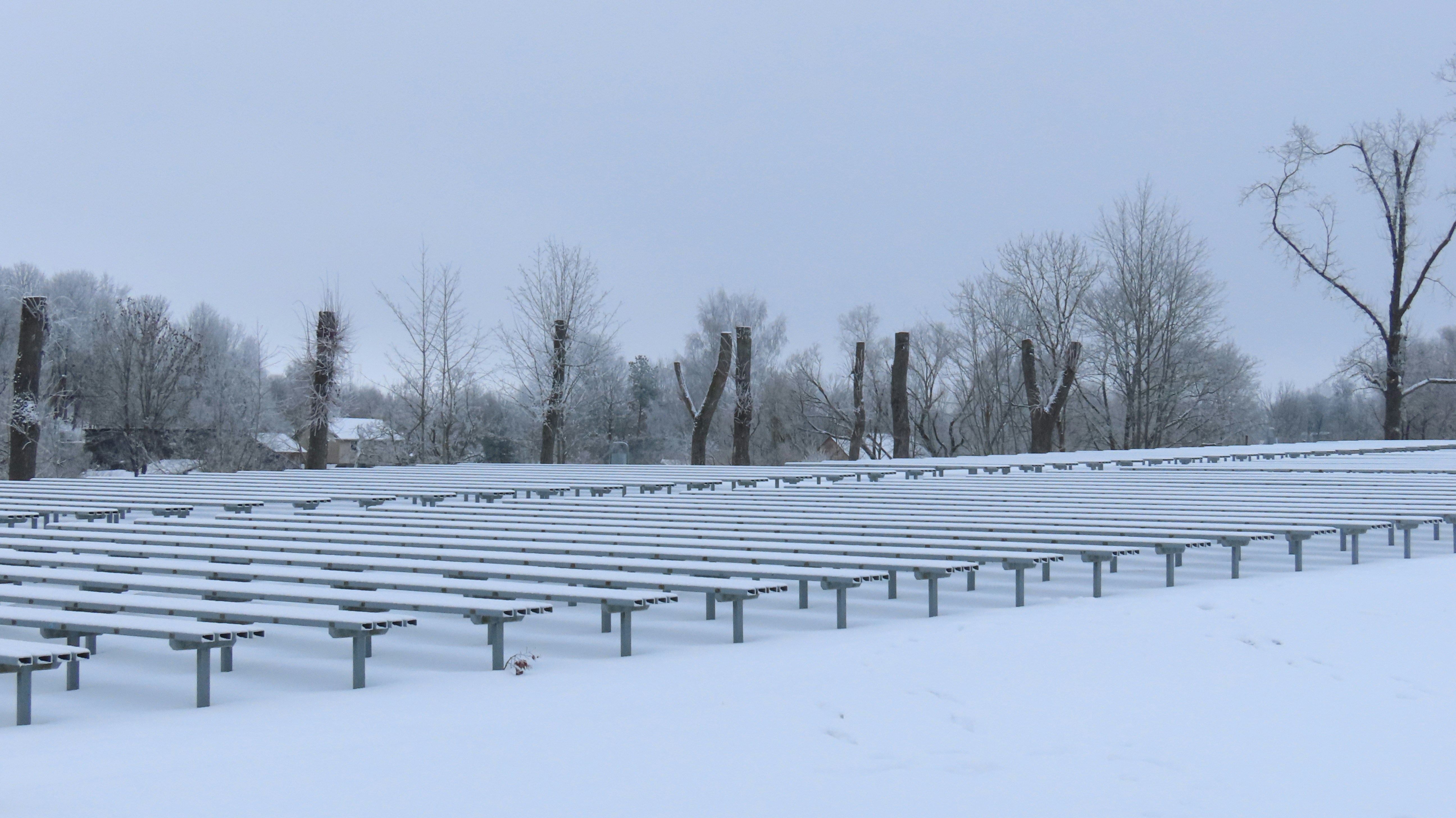 Snowbound Stadium of Silent Racks