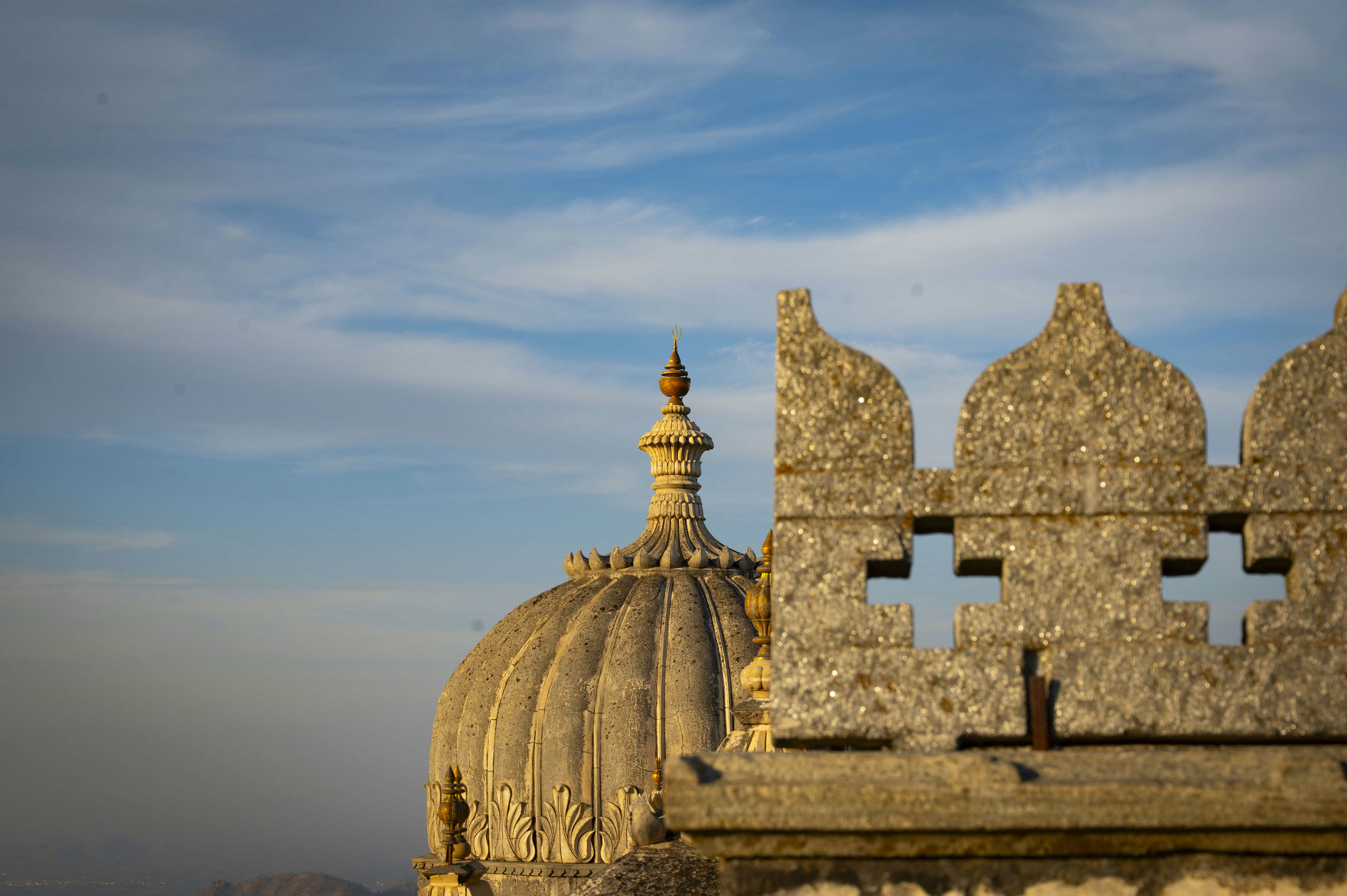 Stone Dome and Windowed Parapet: A Quiet Rooftop Study