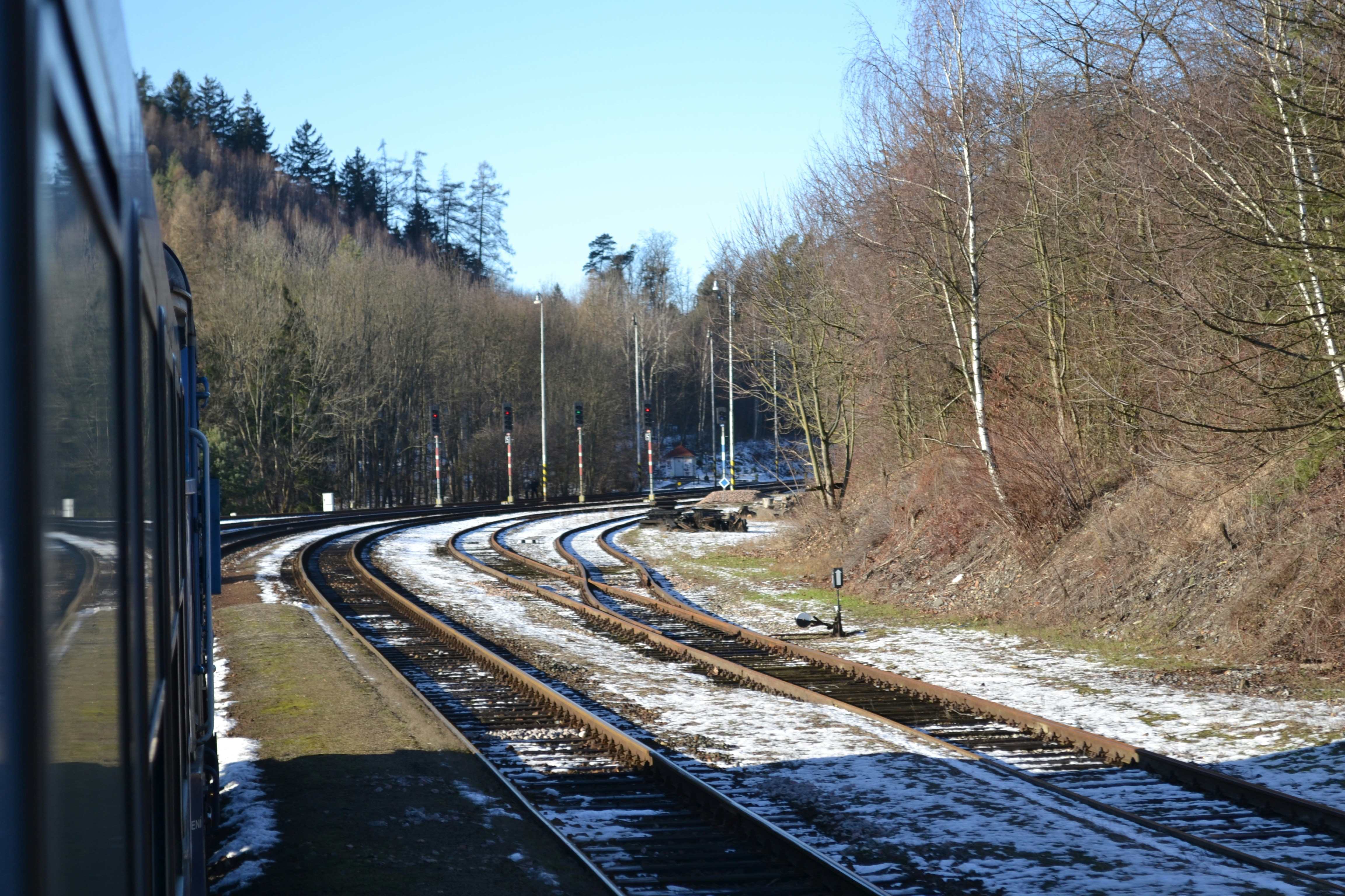 Passing Traces: Snow Dust on a Rural Rail Line