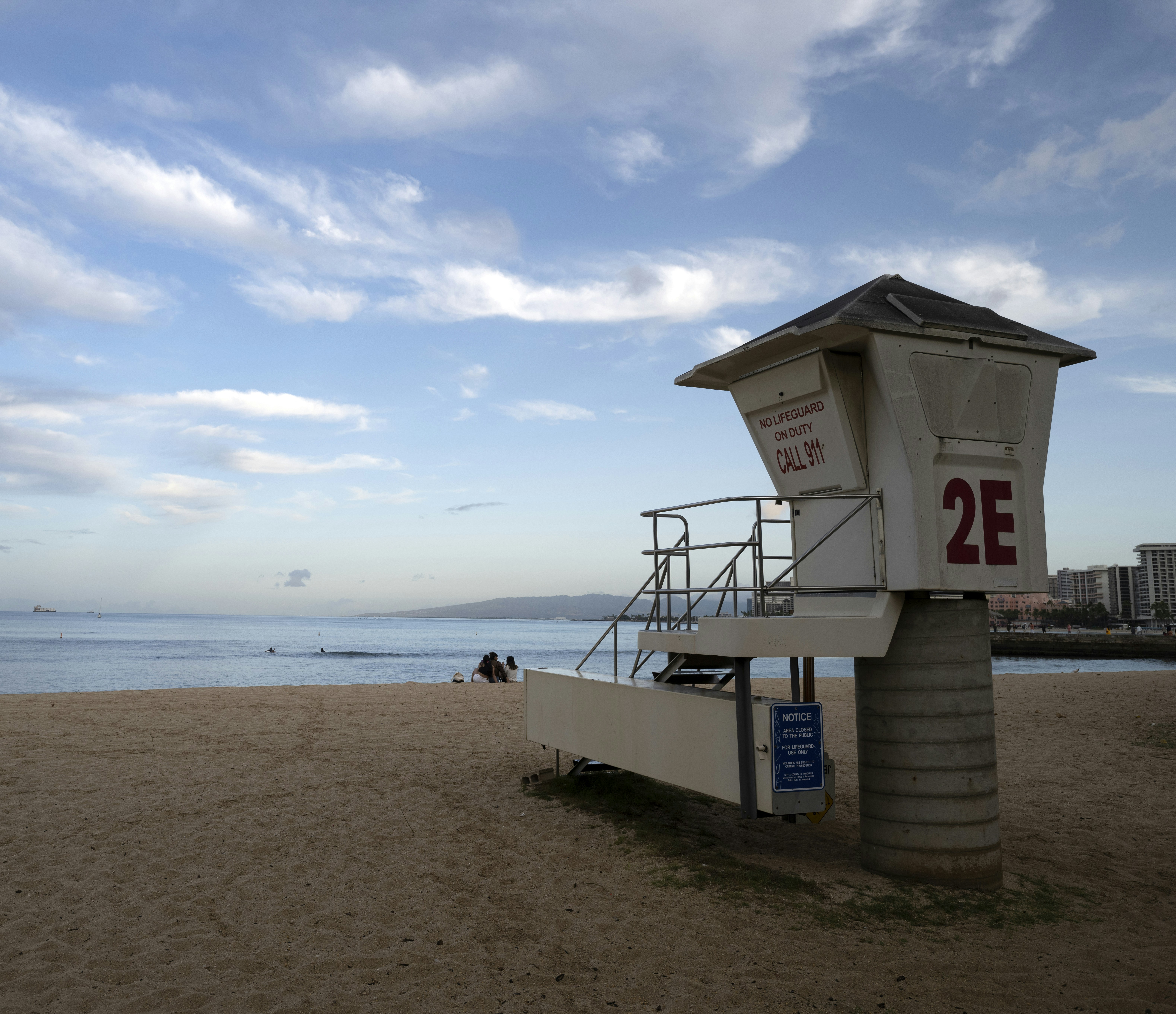 Lifeguard Tower on a Sunlit Beach