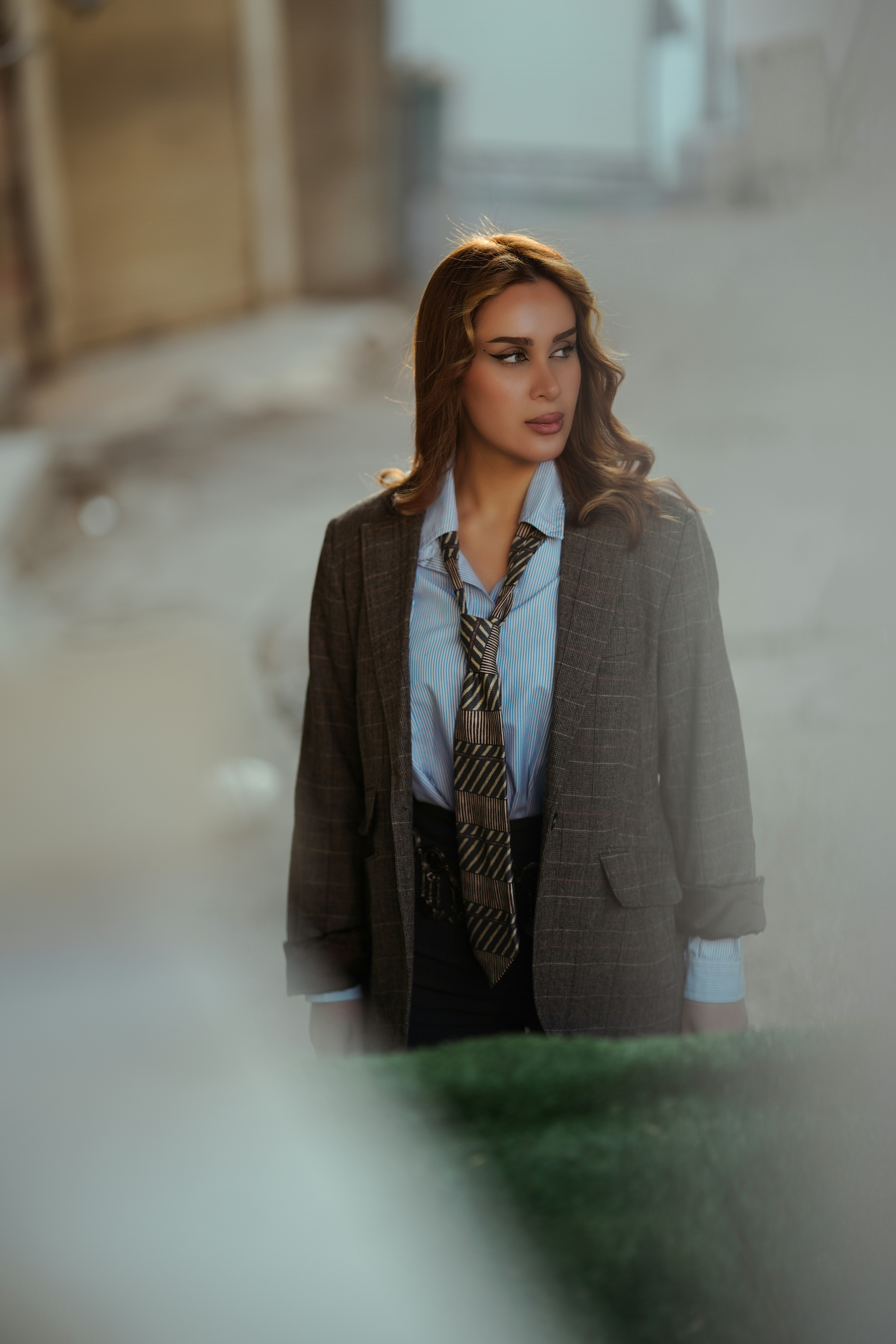 Businesslike Portrait in a Quiet Alleyway