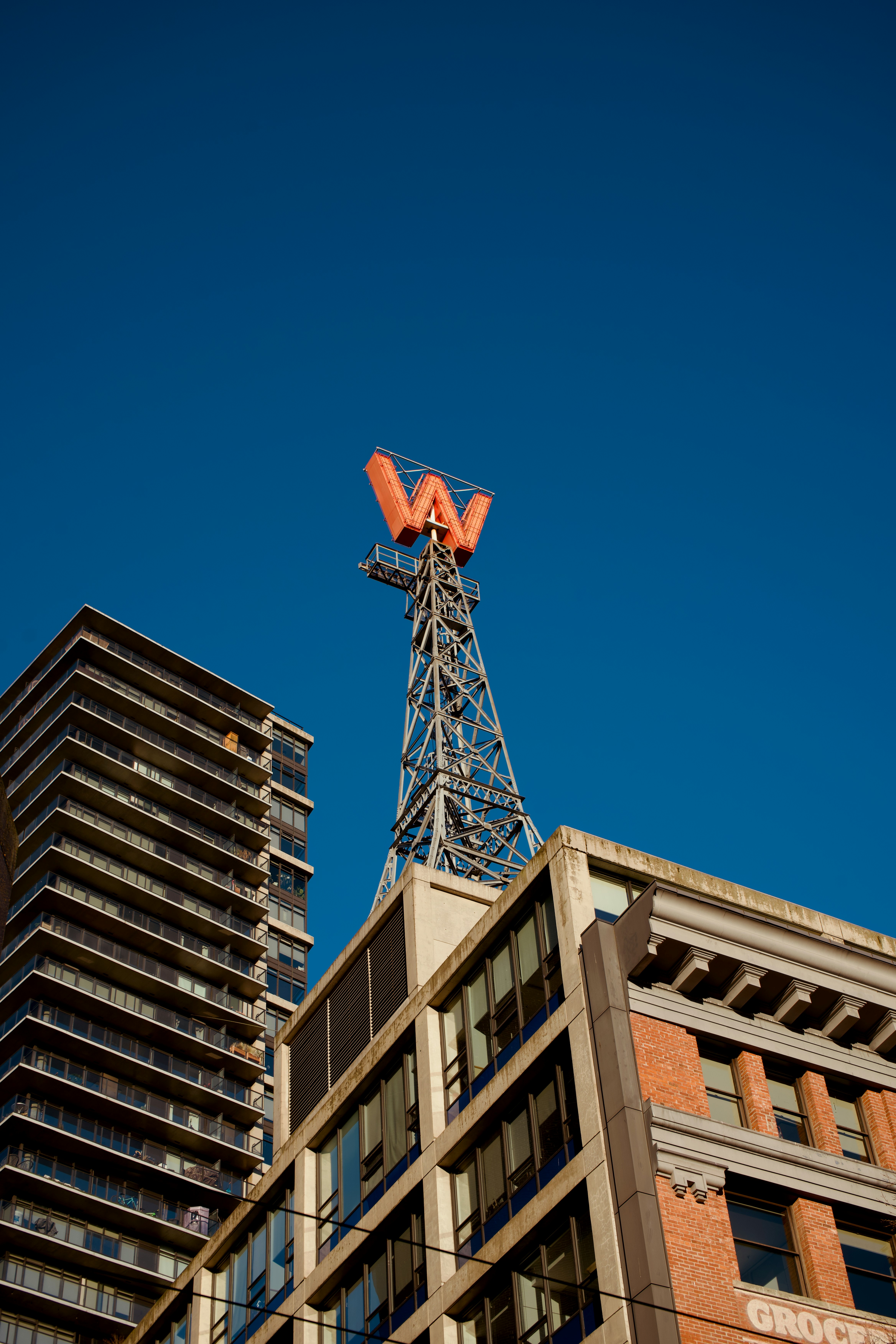 Urban Beacon: The W Sign Crowned by Sky