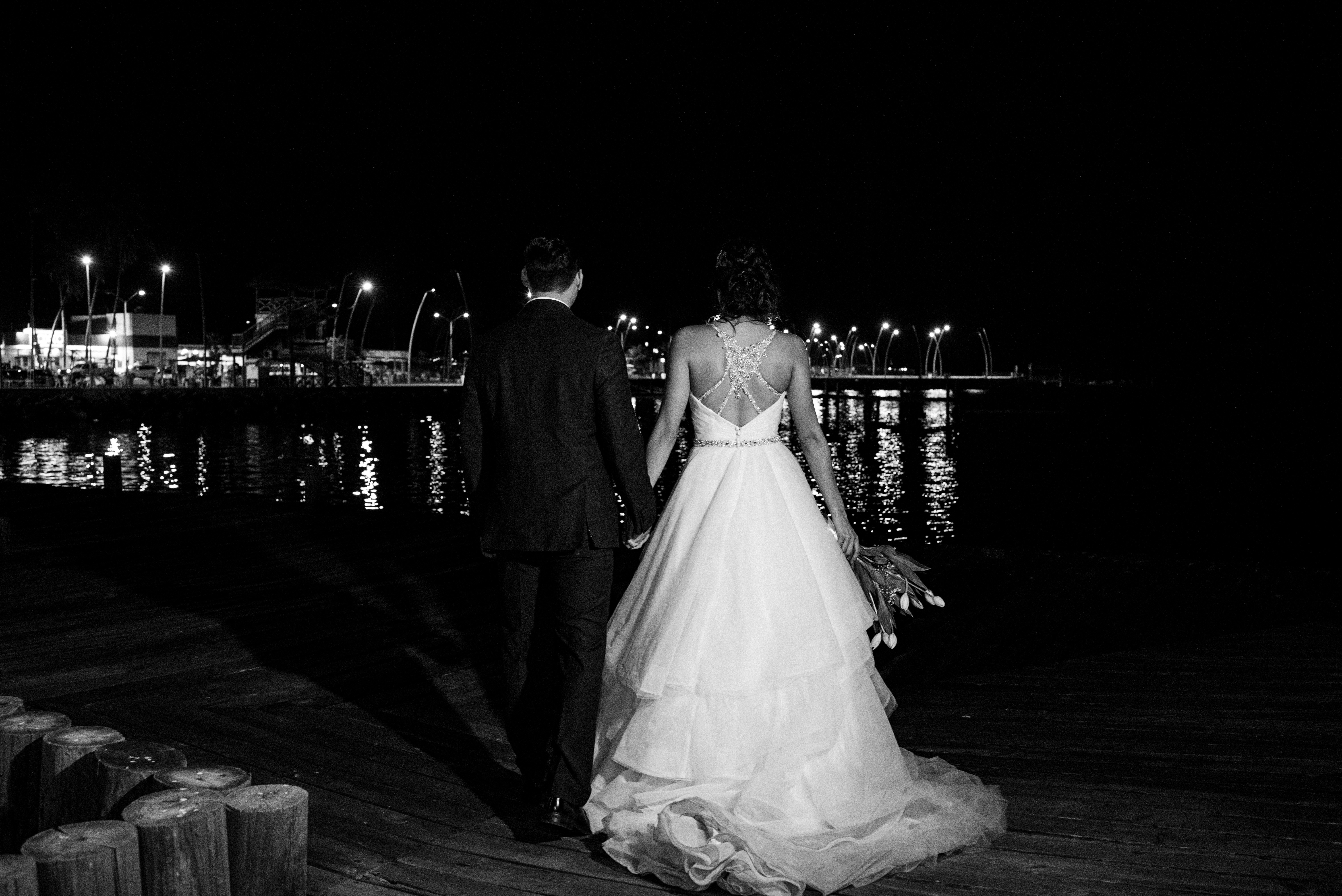 Veil at the Waterfront: A Nighttime Departure