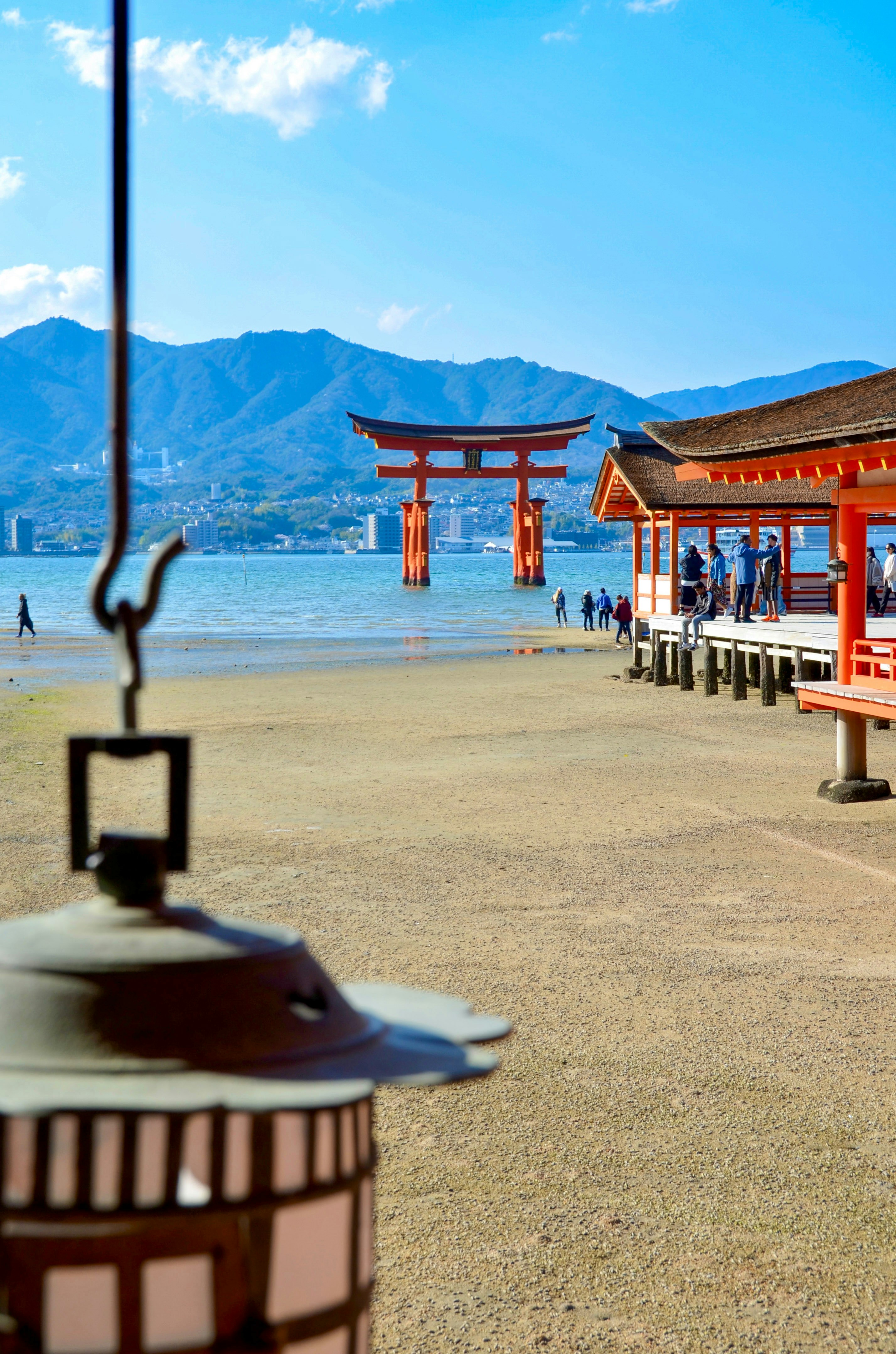 Torii on the Shore: A Lantern, a Bridge, and Quiet Sea