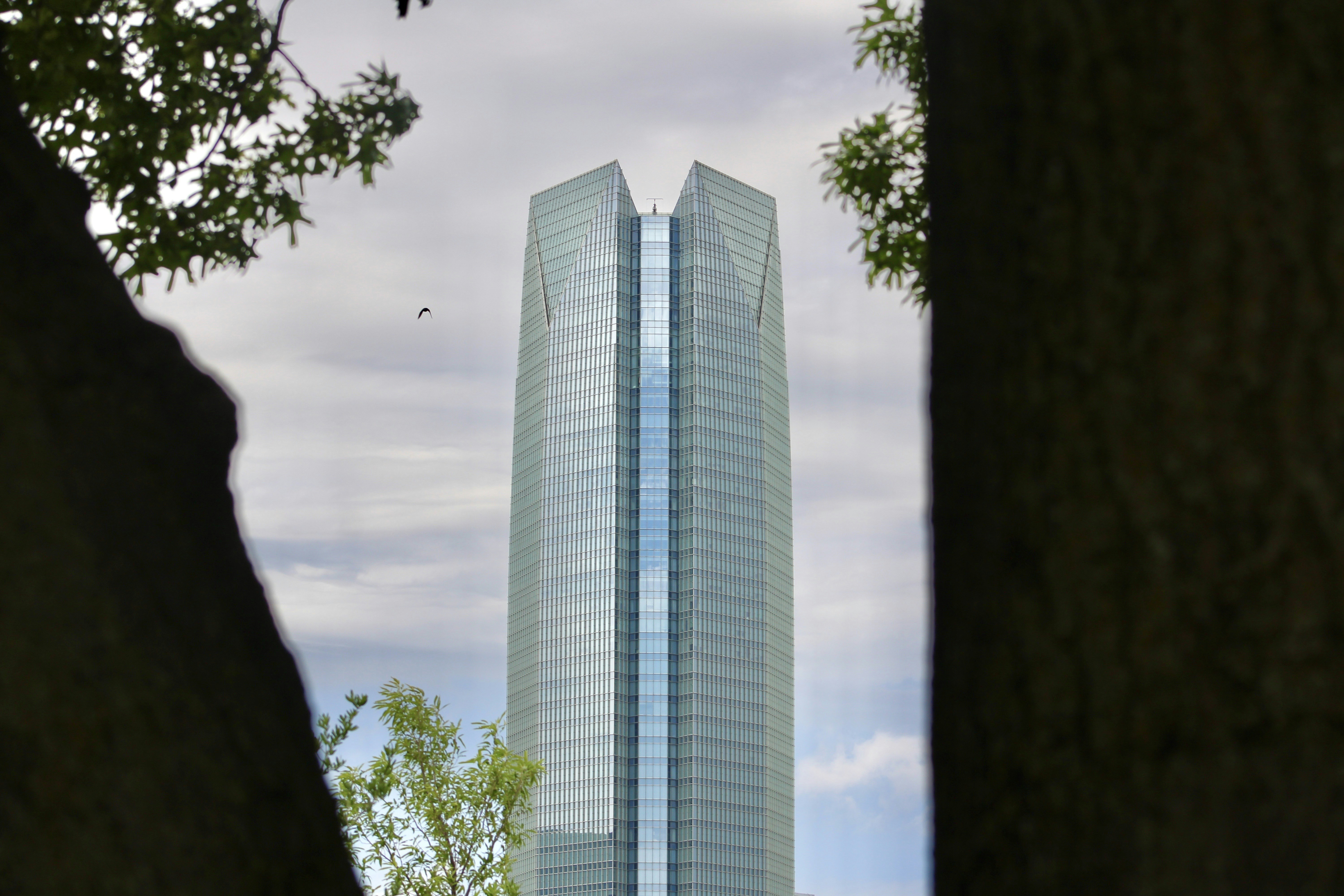 Framed Skyward: An Urban Needle Piercing the Sky