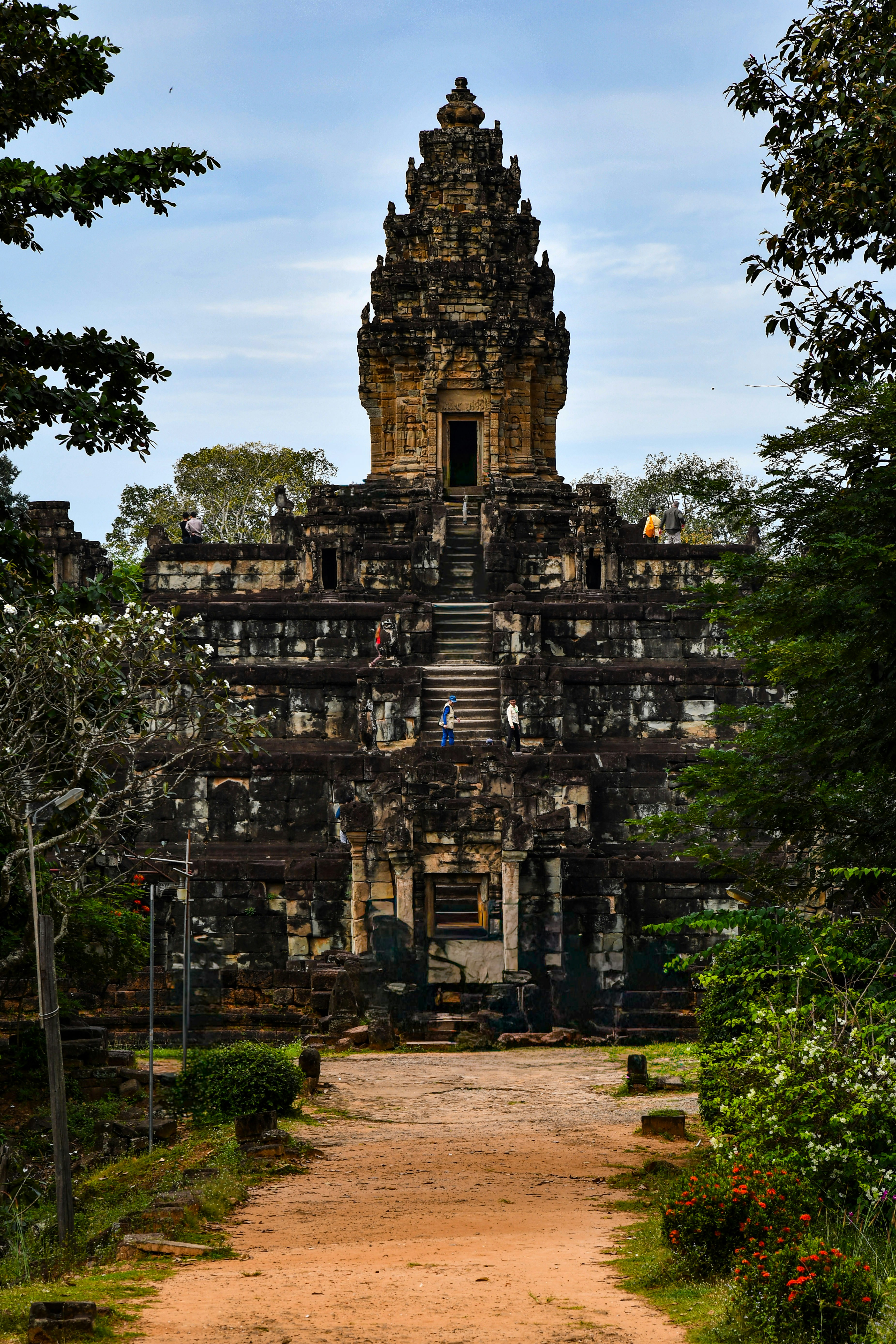 Ancient stone temple ruins surrounded by lush green trees photo – Free ...
