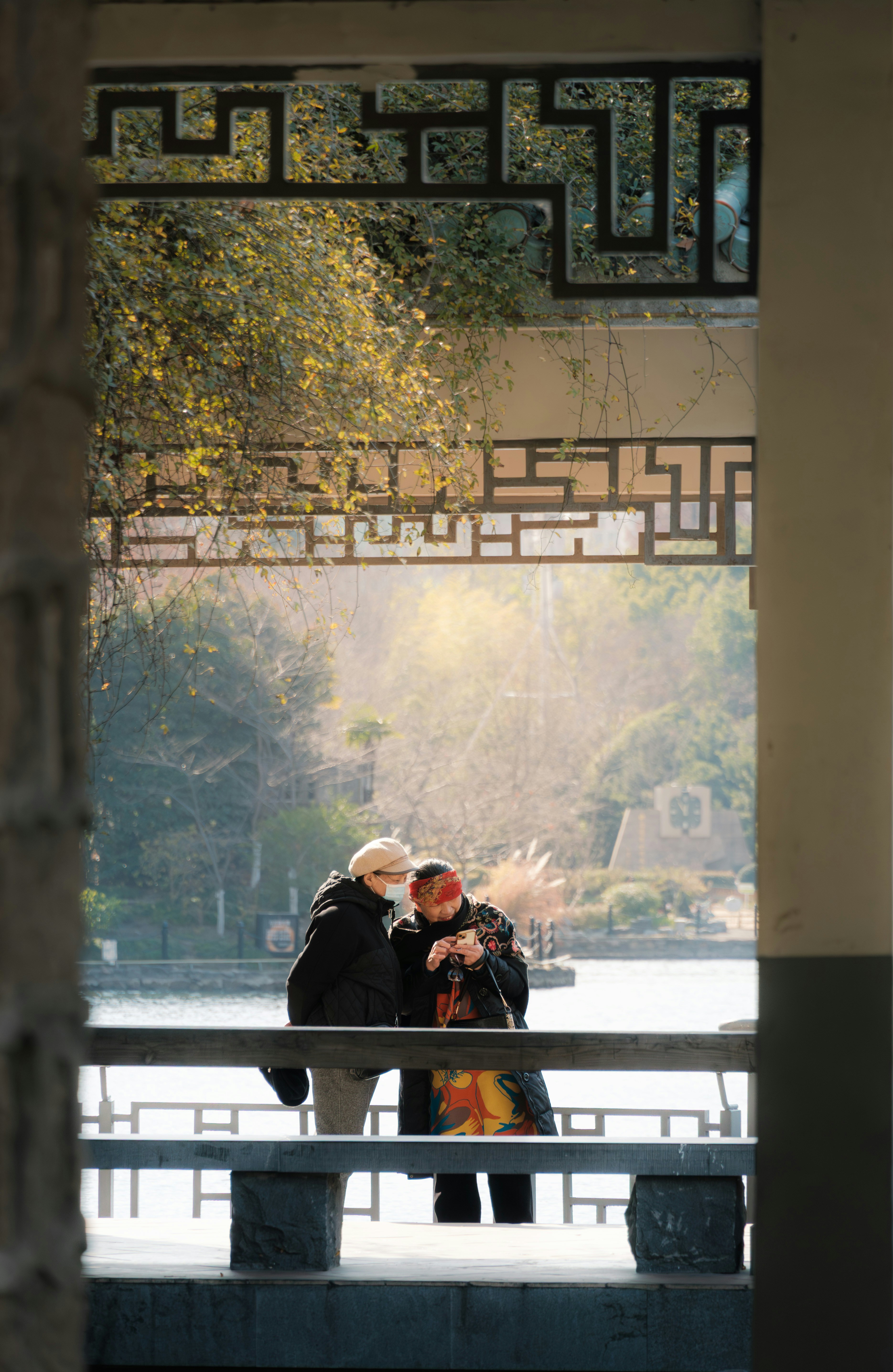 Whispered Portrait by the Riverside Arbor
