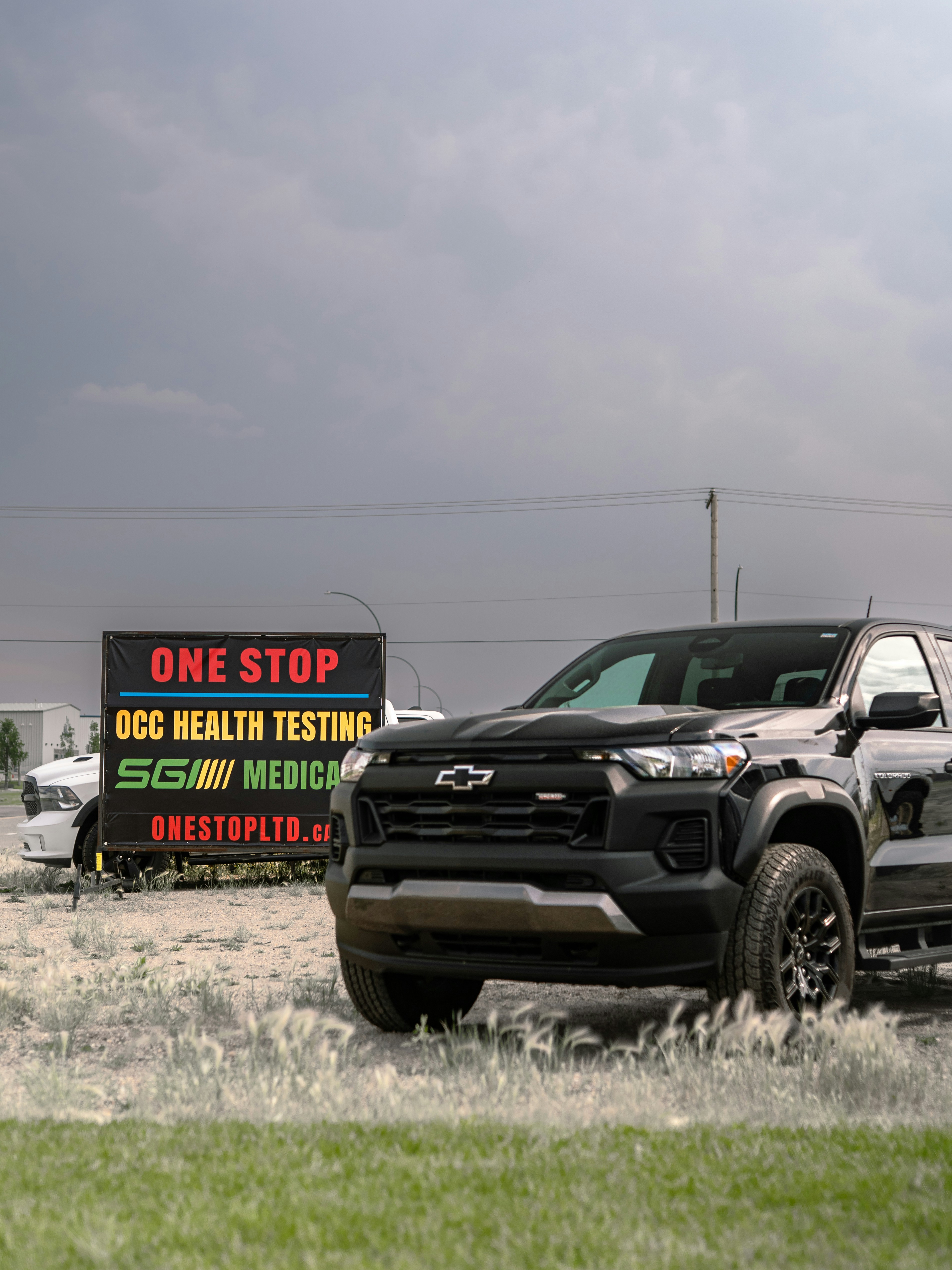 Standby Truck at the Roadside Billboard