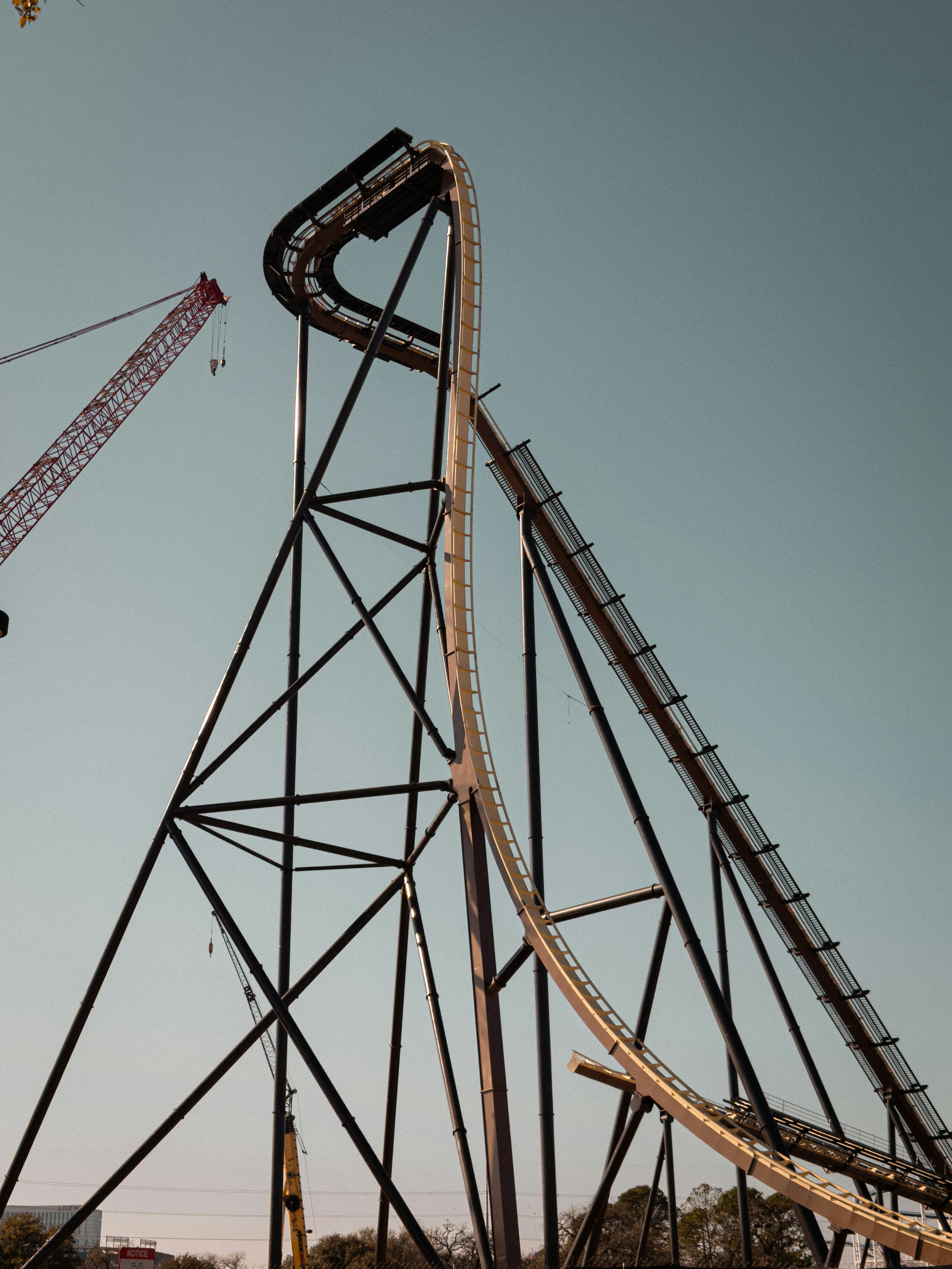 Steel Snake: A Roller Coaster Triumph Rises Against a Clear Sky