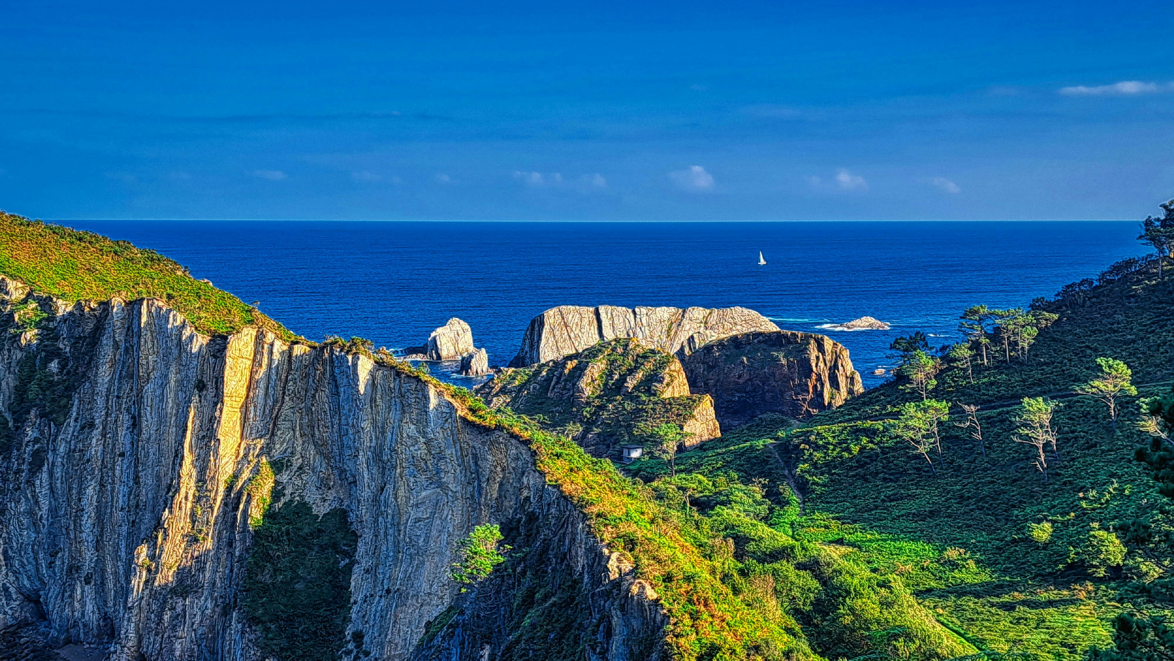 Coastal Cliffs and Blue Sea: A Quiet Maritime Vista