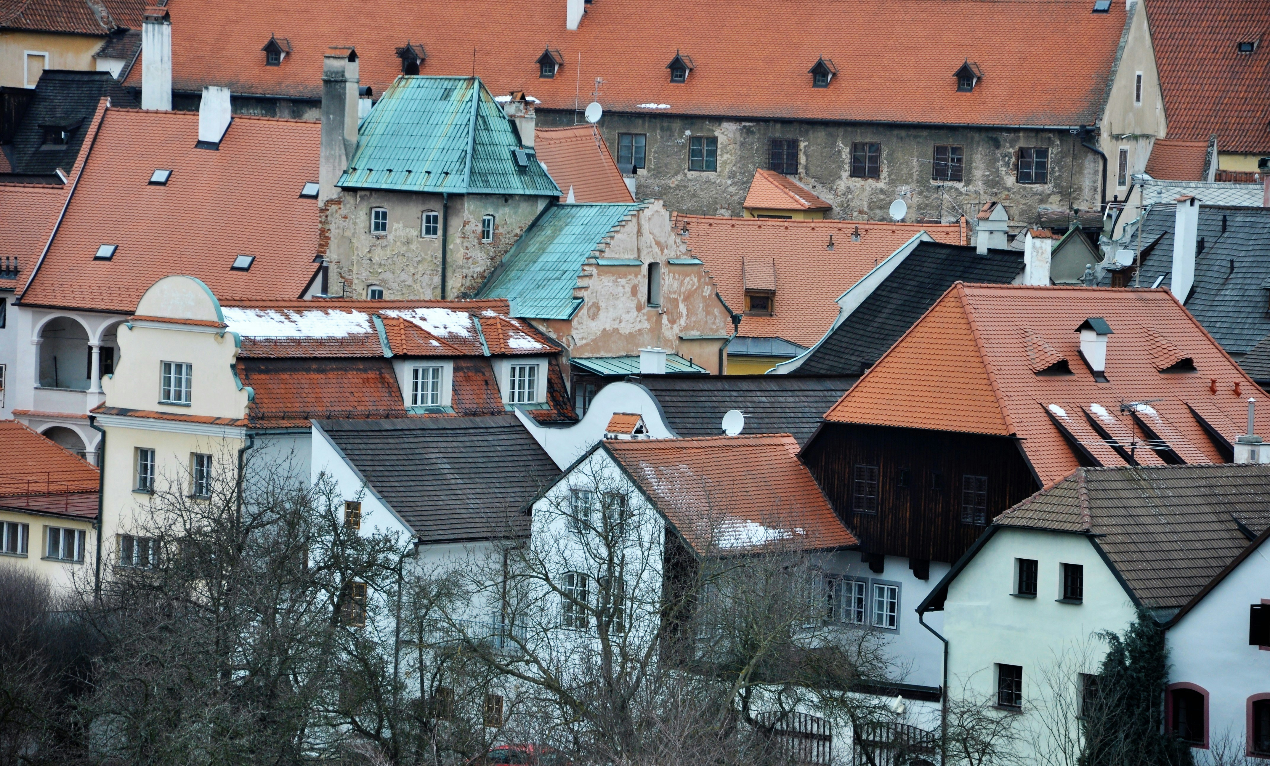 Patchwork Rooftops: A Quiet Mosaic of European Town Hue