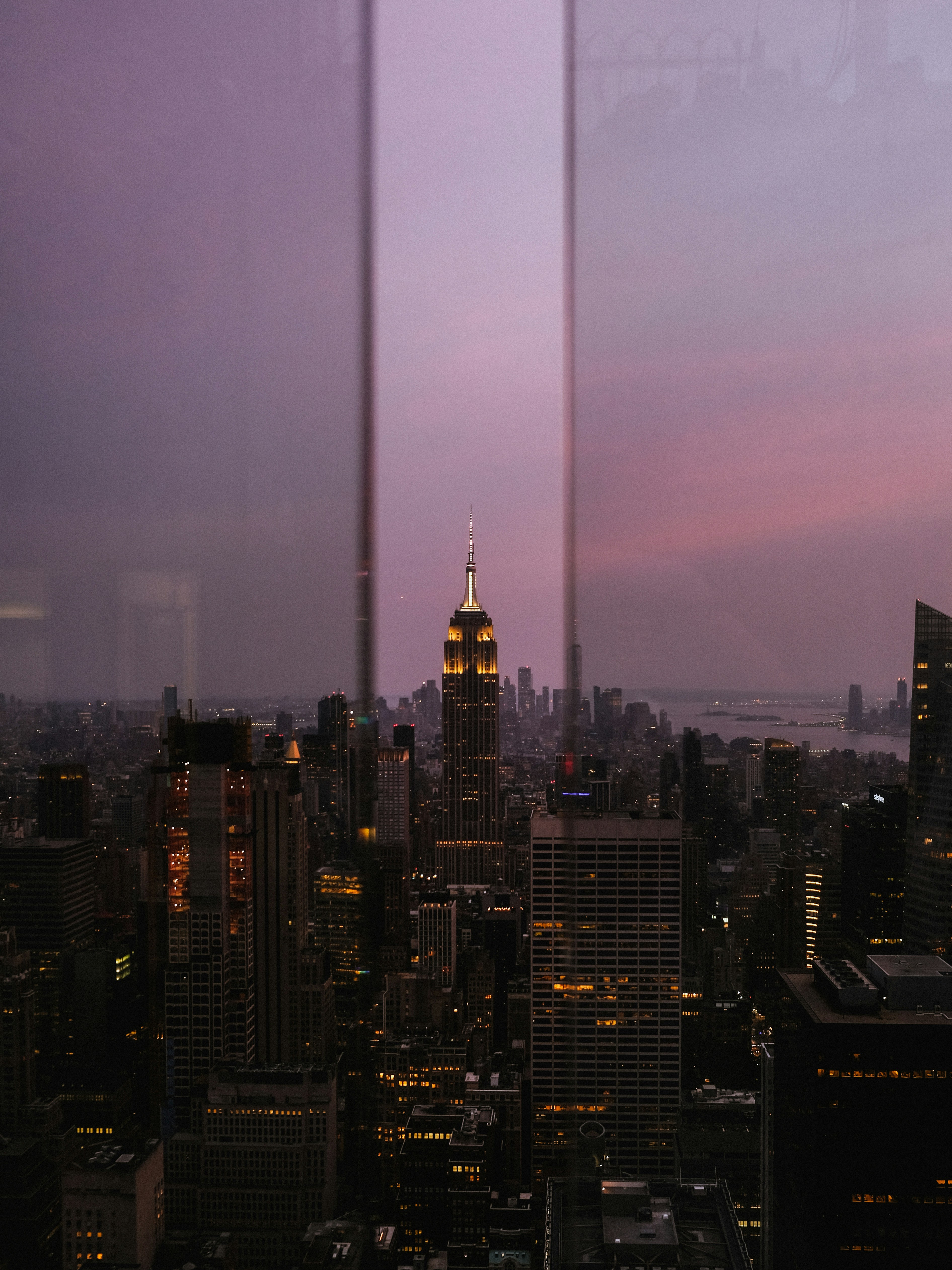 City in Prism: Twilight Tower Centered Between Glass Rifts