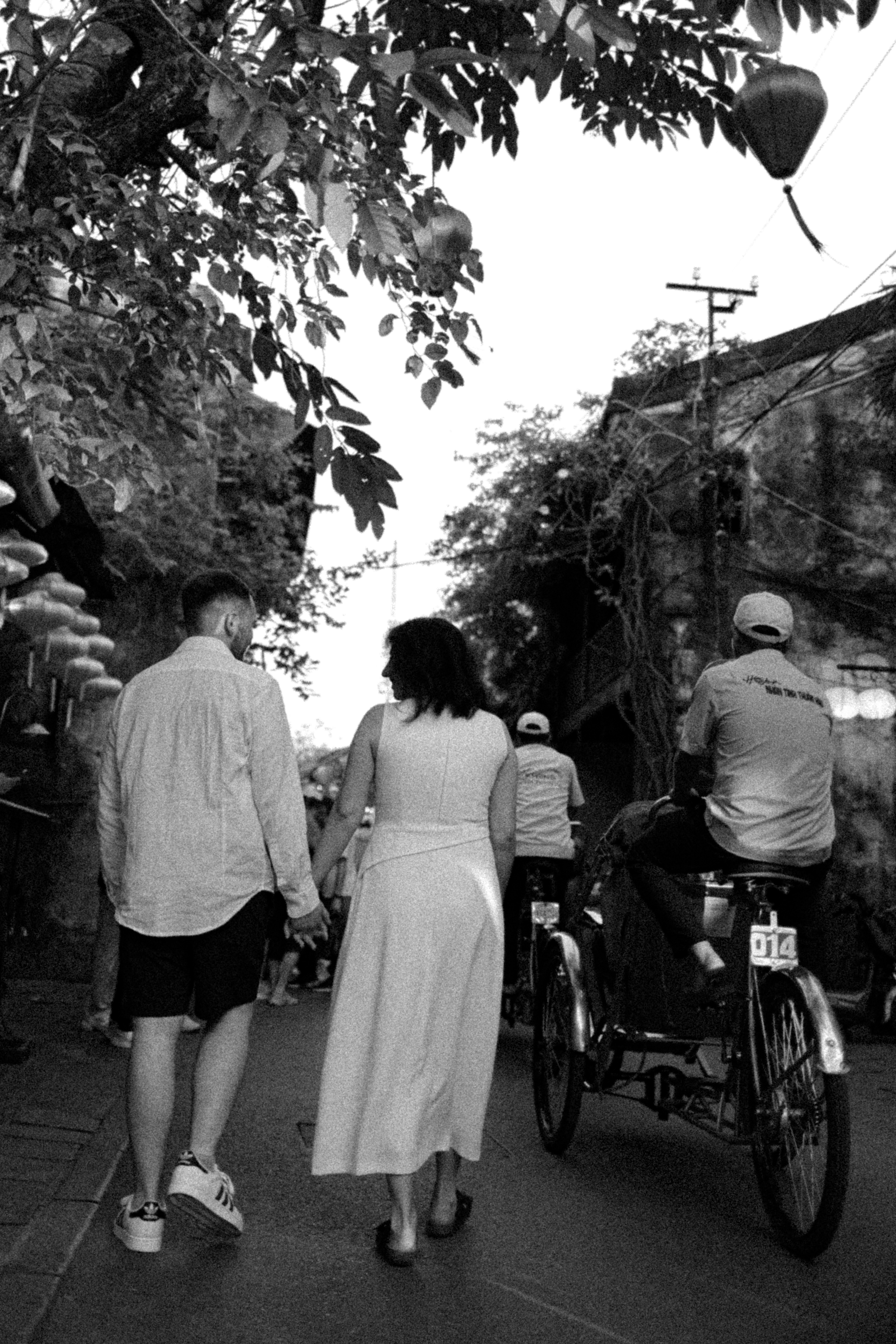 Midnight Stroll: A Quiet Moment Between People and a Riding Catrike
