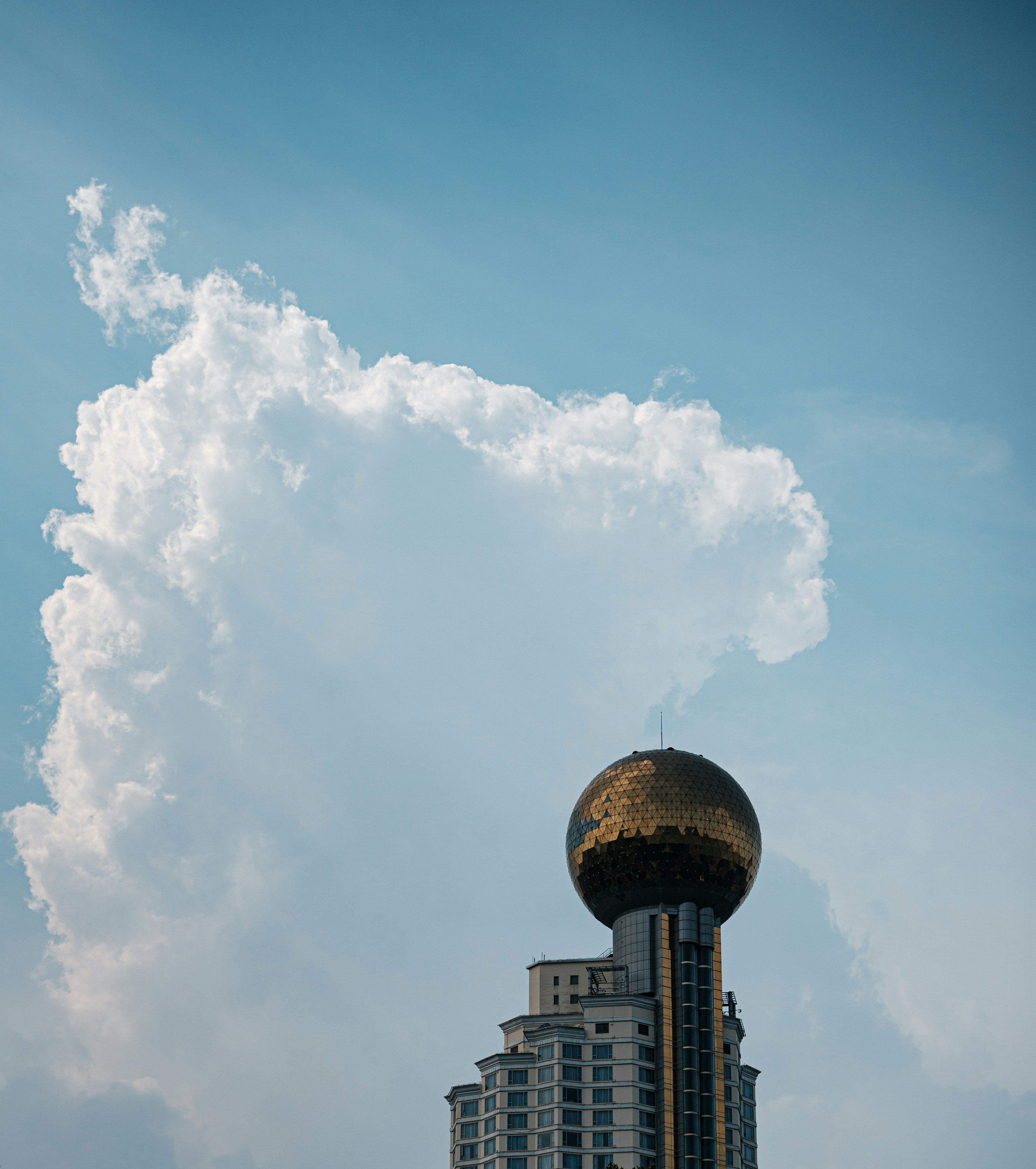 Orbiting Dome Over Bangkok Skyscape