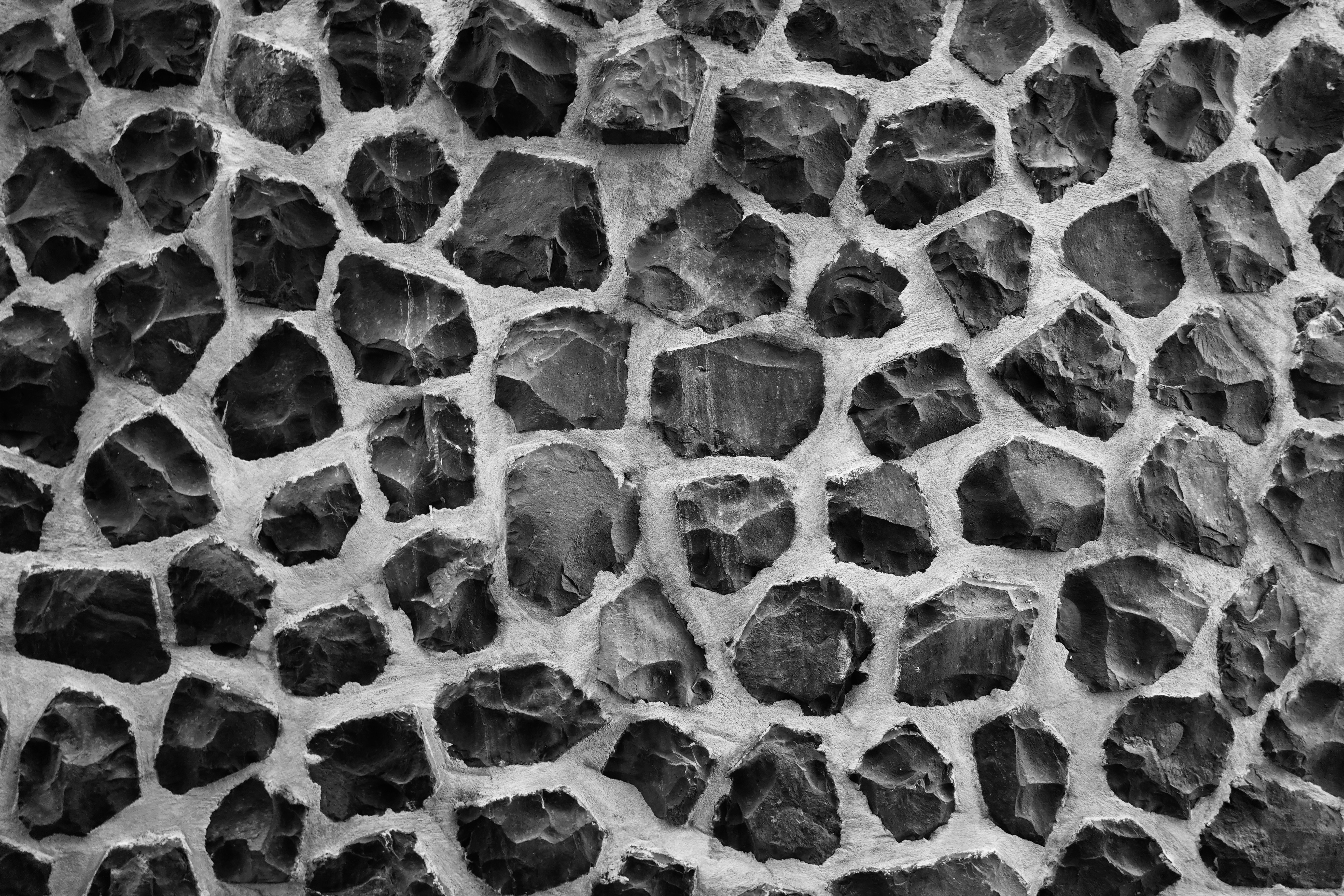 Pebble Mosaic: Close-knit Stones Forming a Rough Tey