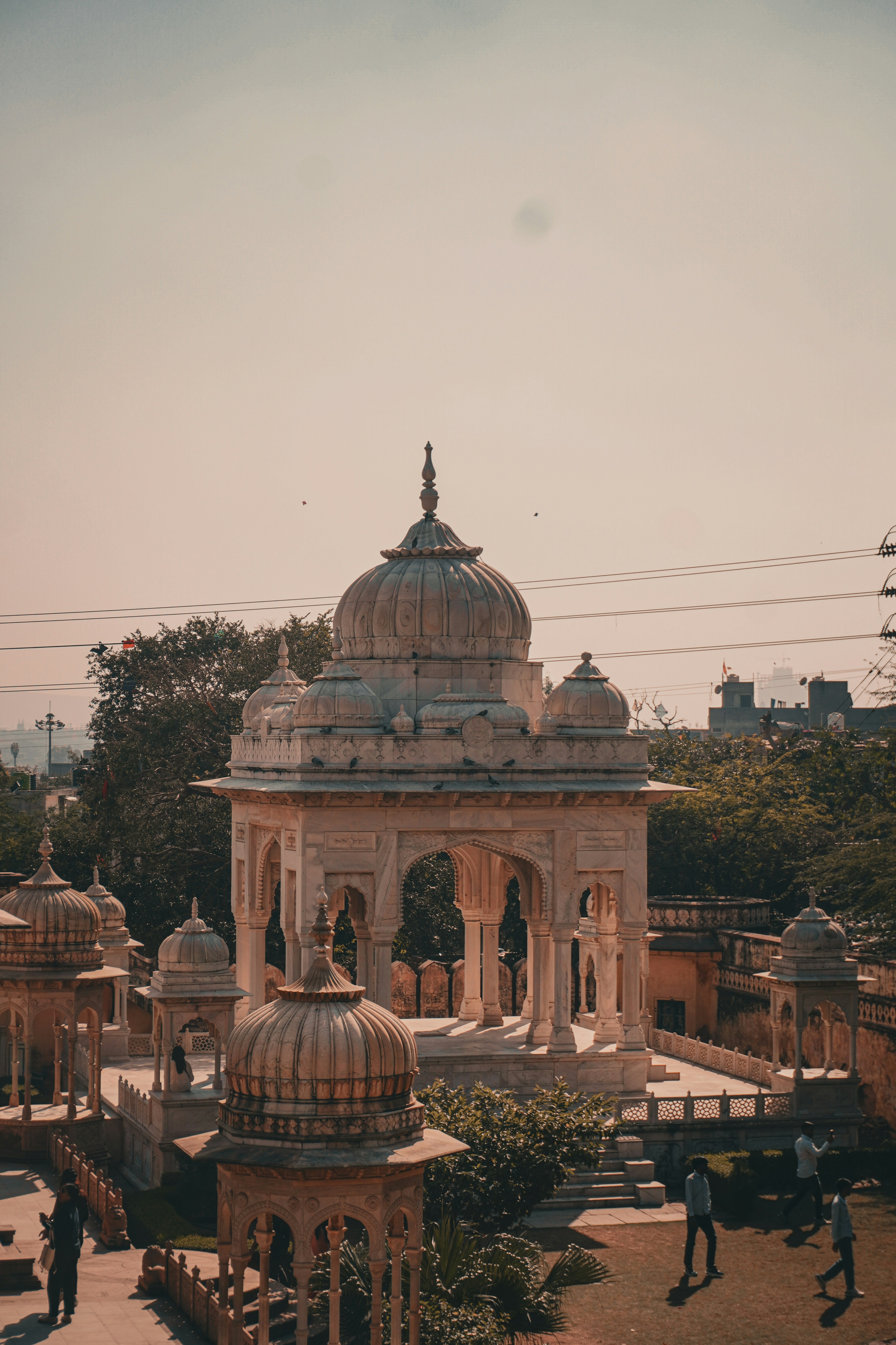 Courtyard Dome: A Morning Light Over Marble Arches