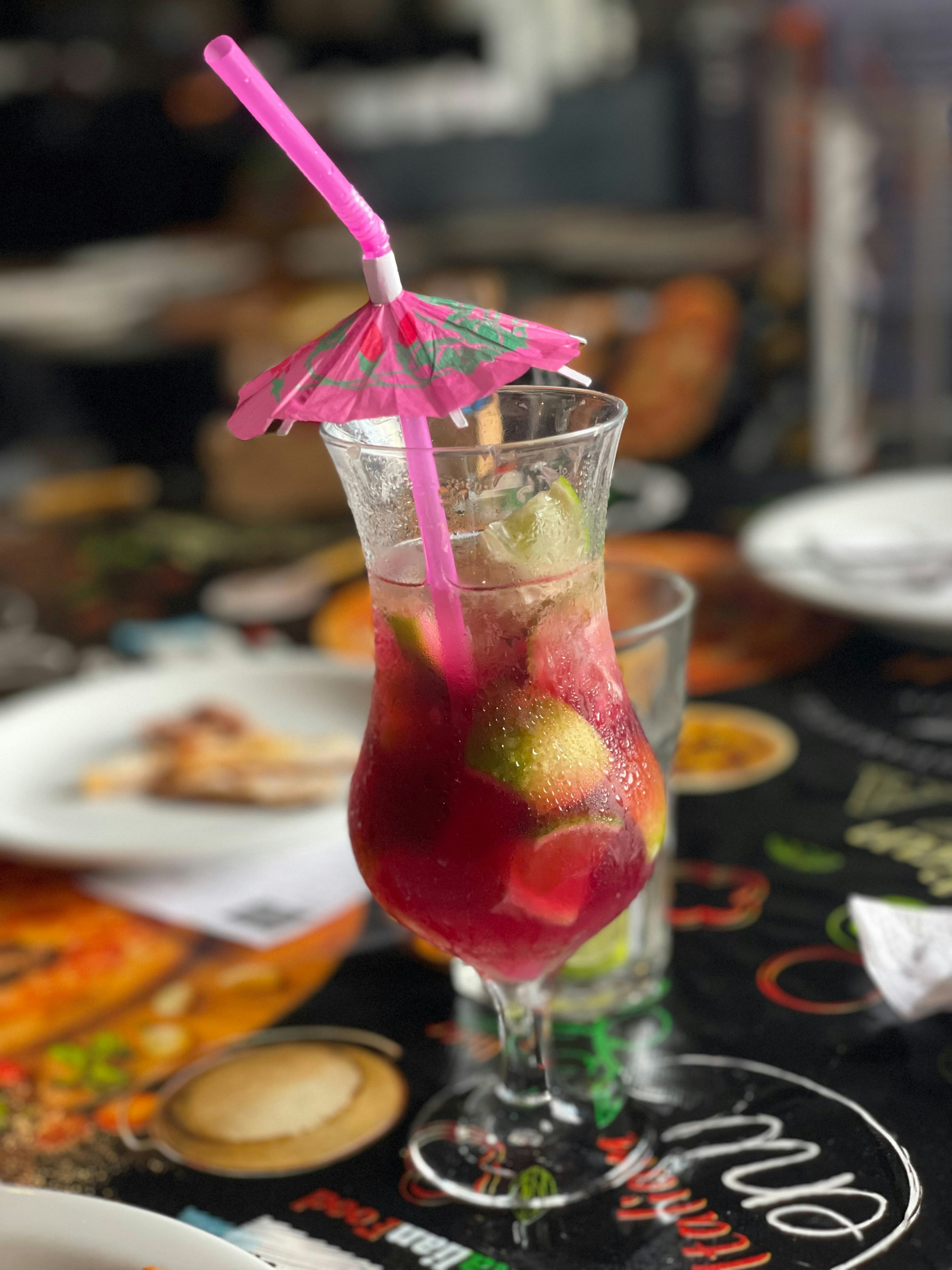Crimson Fizz in a Garden Glass