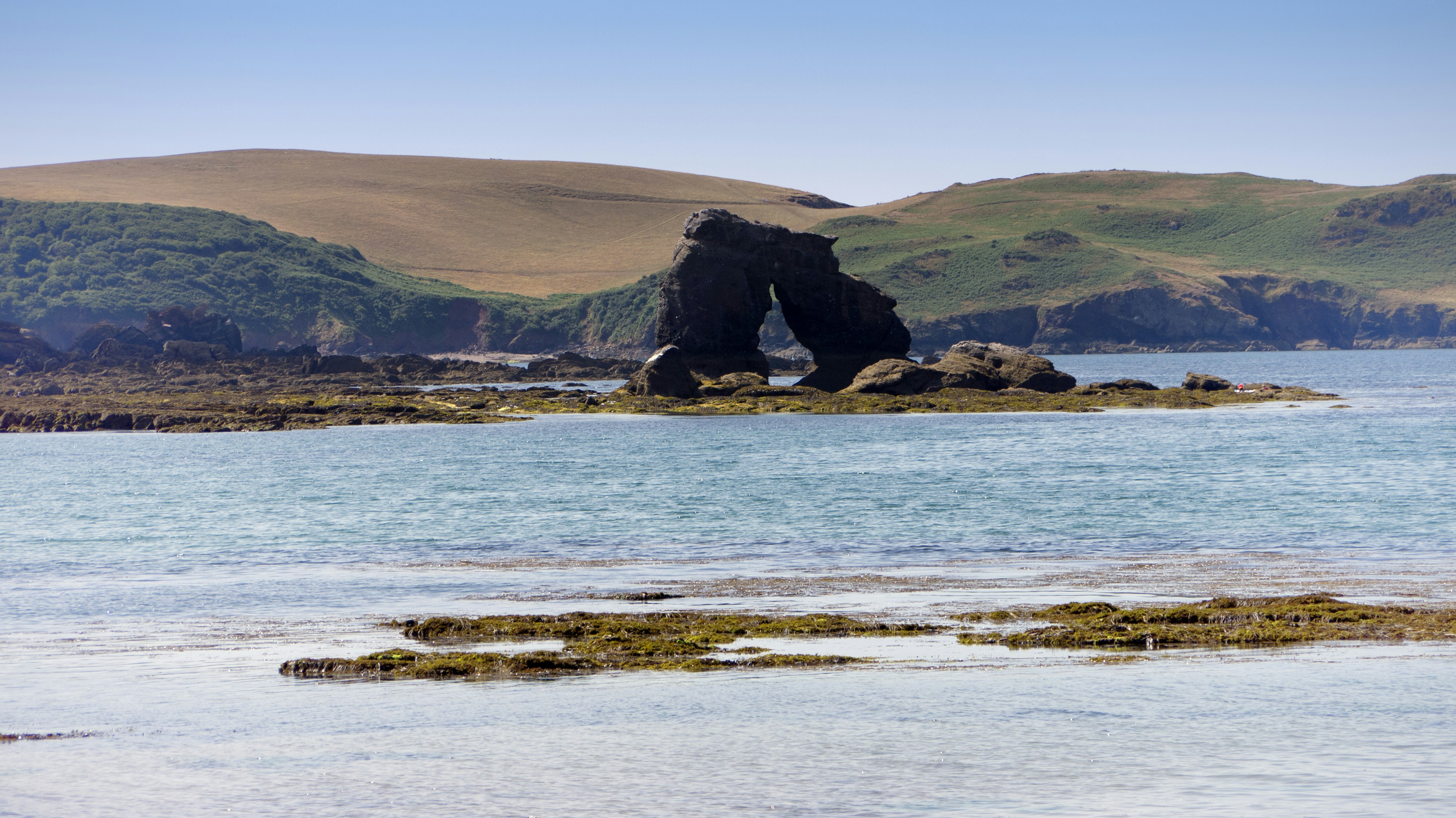 South Milton Sands beach and Thurlestone rock