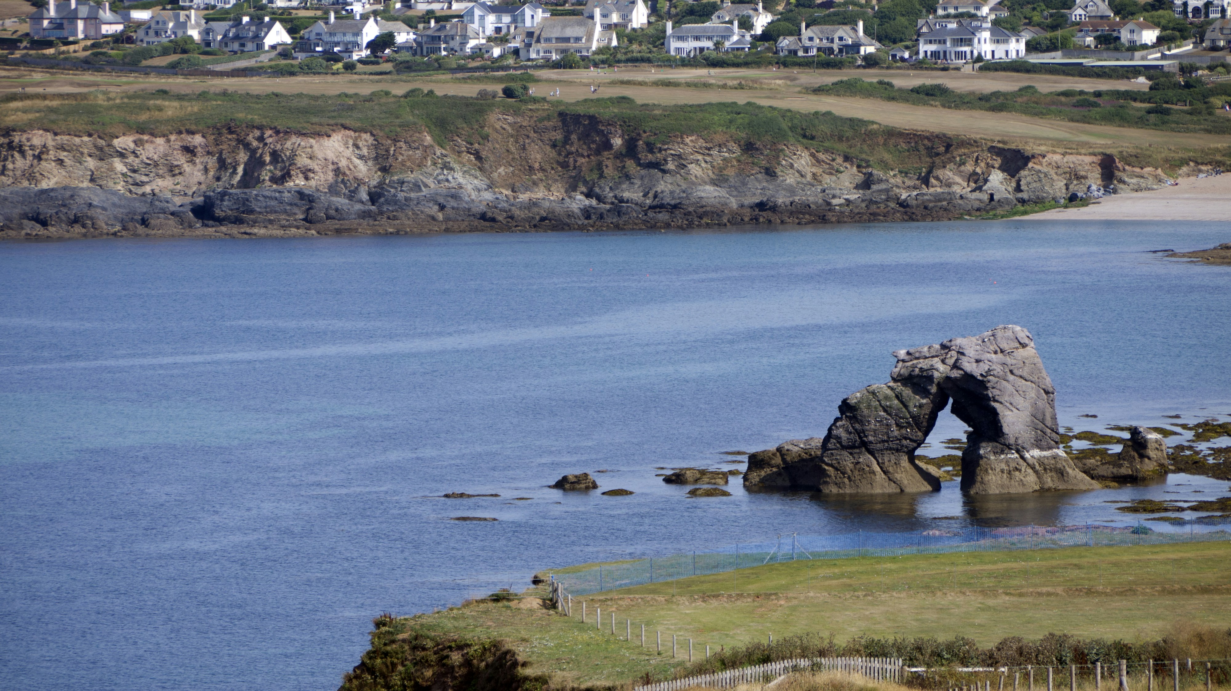 South Milton Sands beach and Thurlestone rock