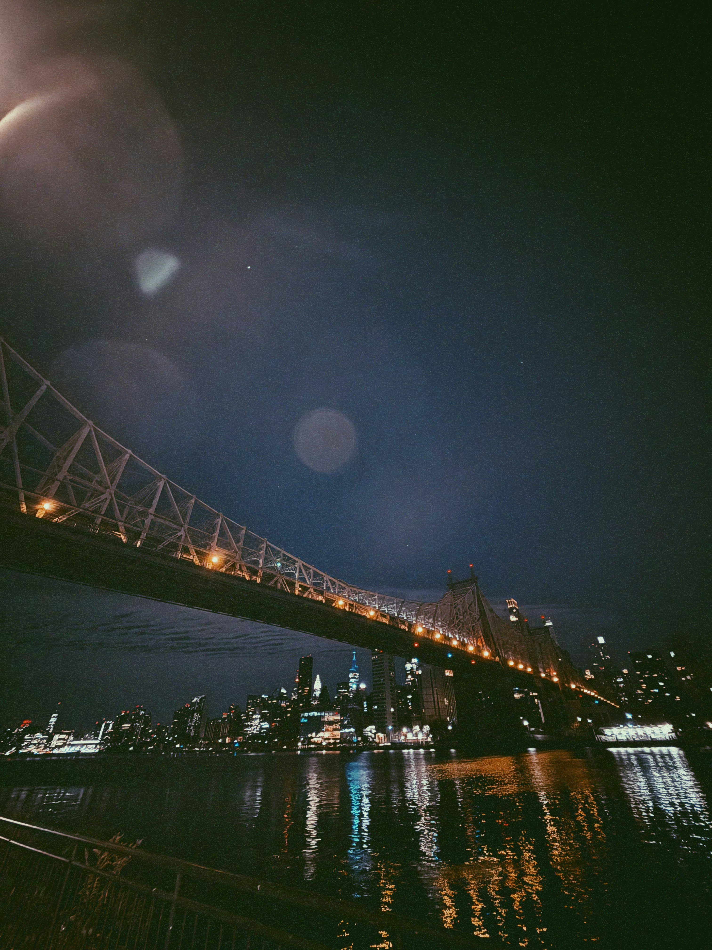 Night Lights Over the East River: Bridge and Skyline