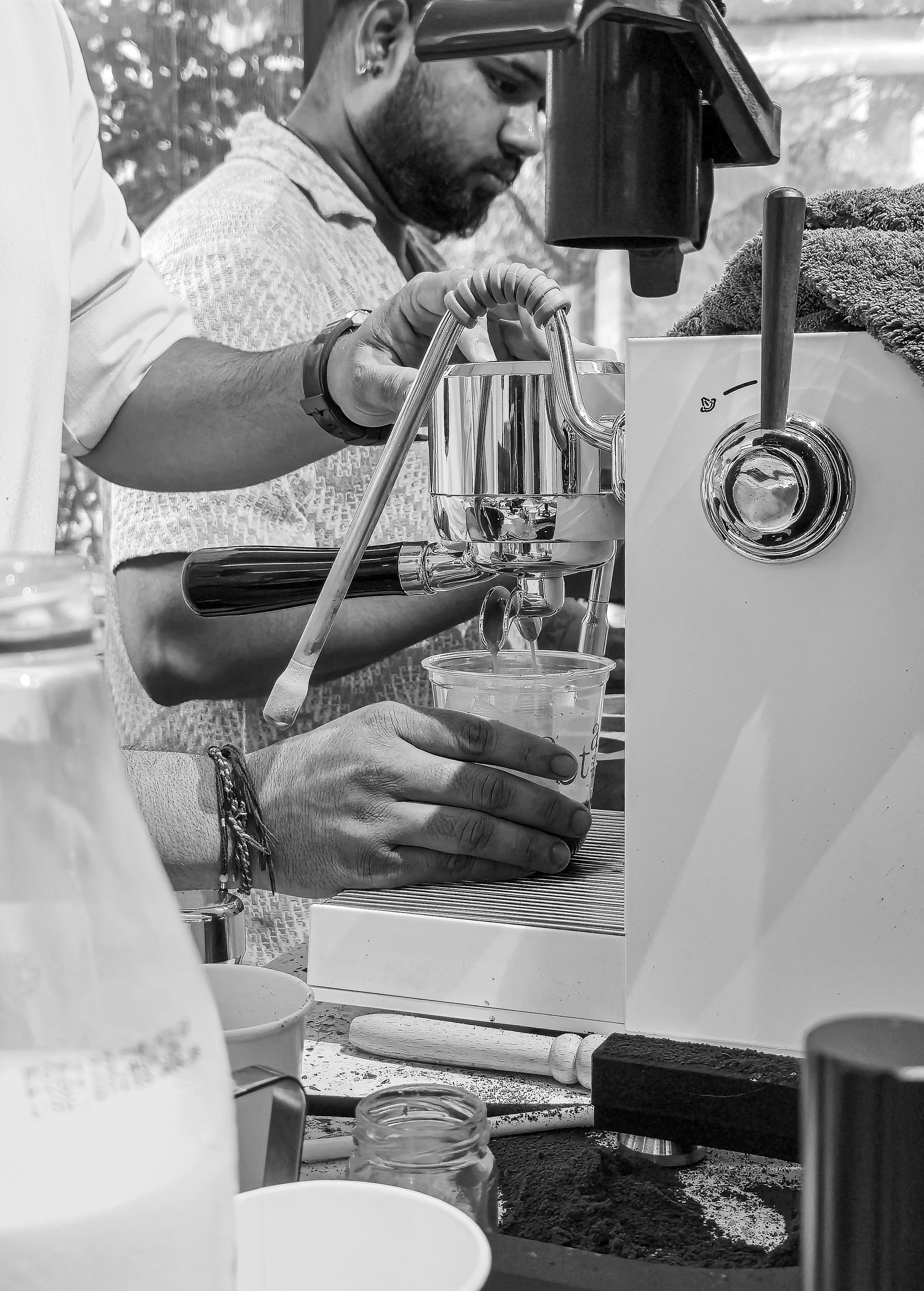 Barista at the Machine: a Quiet Moment of Craft