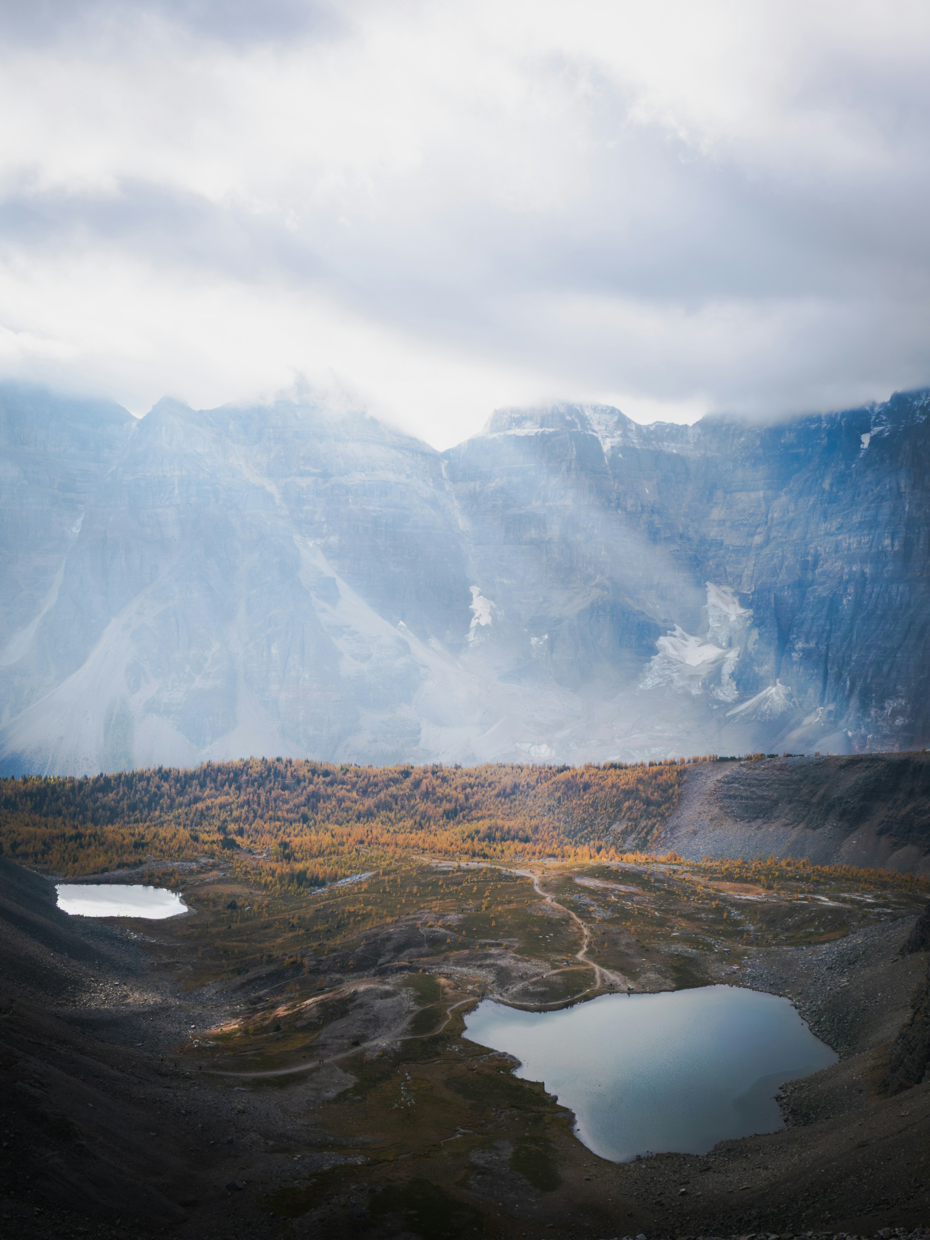 Misty Basin Crowned by Glacier Rim