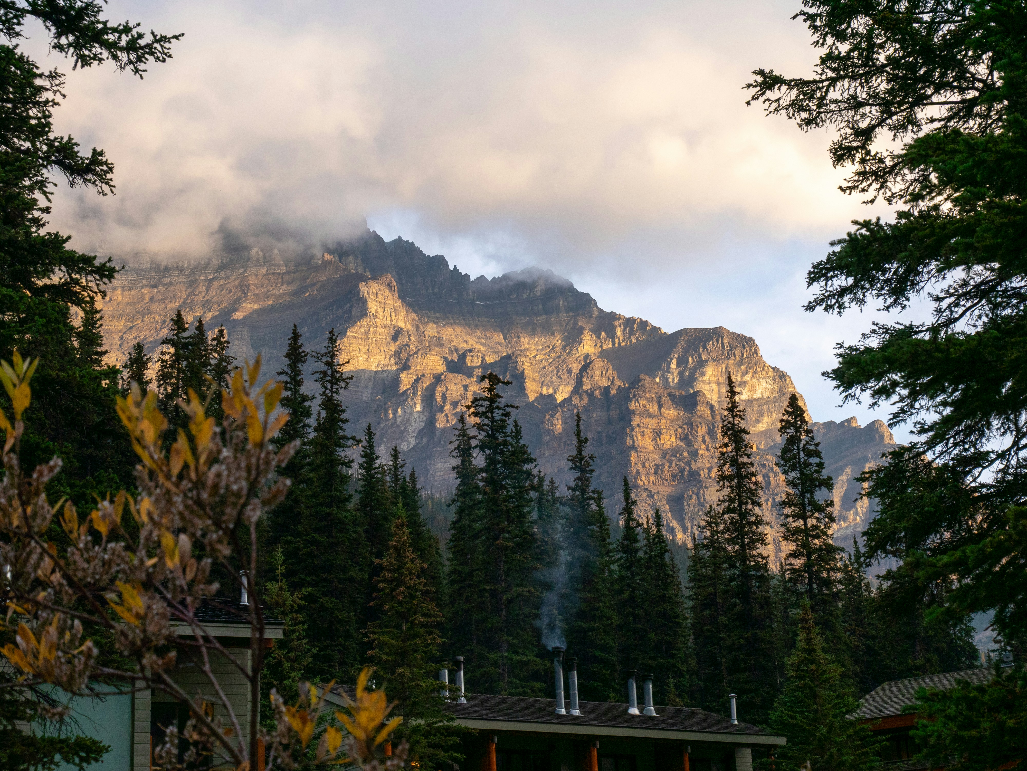 Golden Hour Peaks: Light Strikes the Sierra from the Chalet Edge