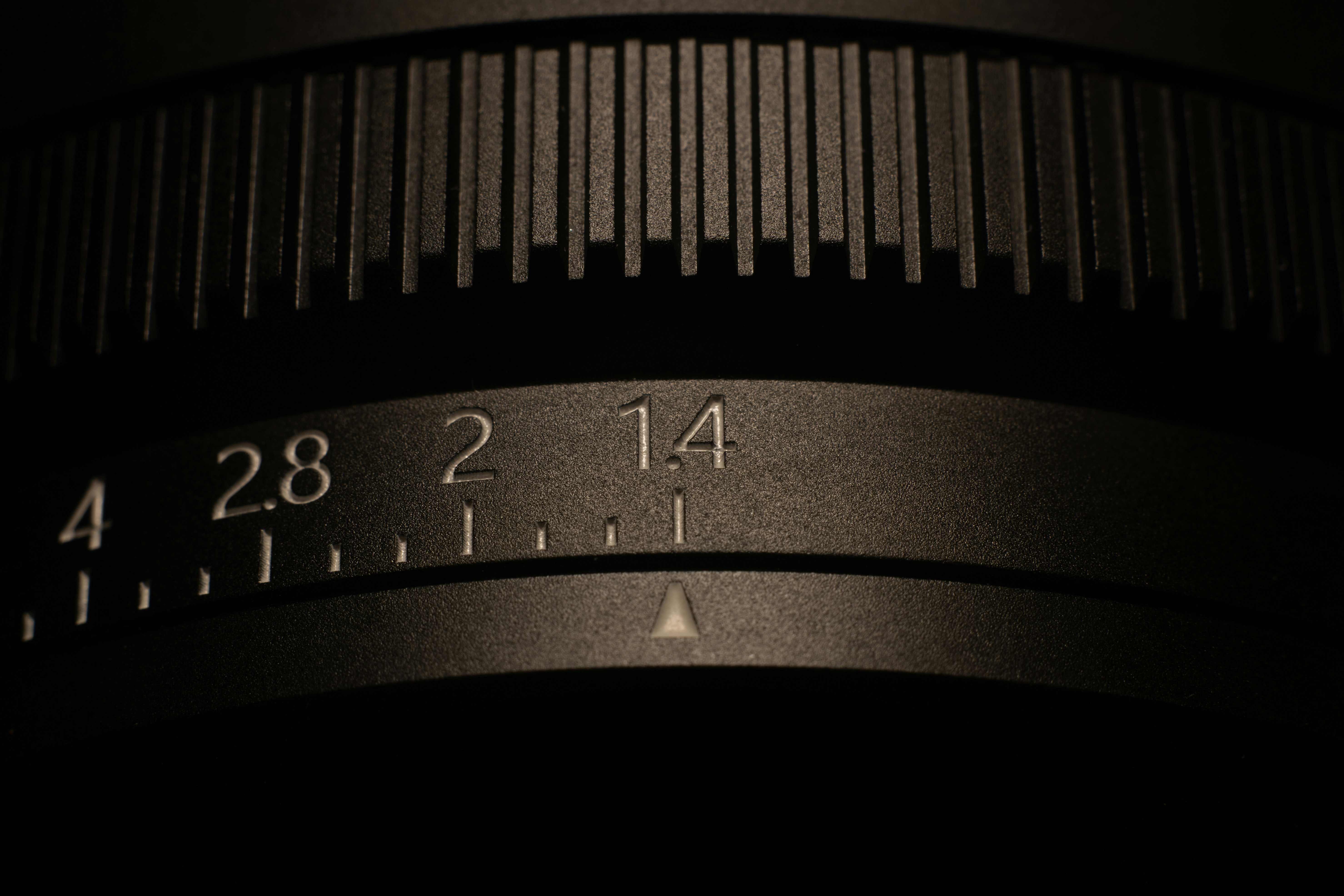 Close-up of camera lens aperture markings photo – Free Photography ...