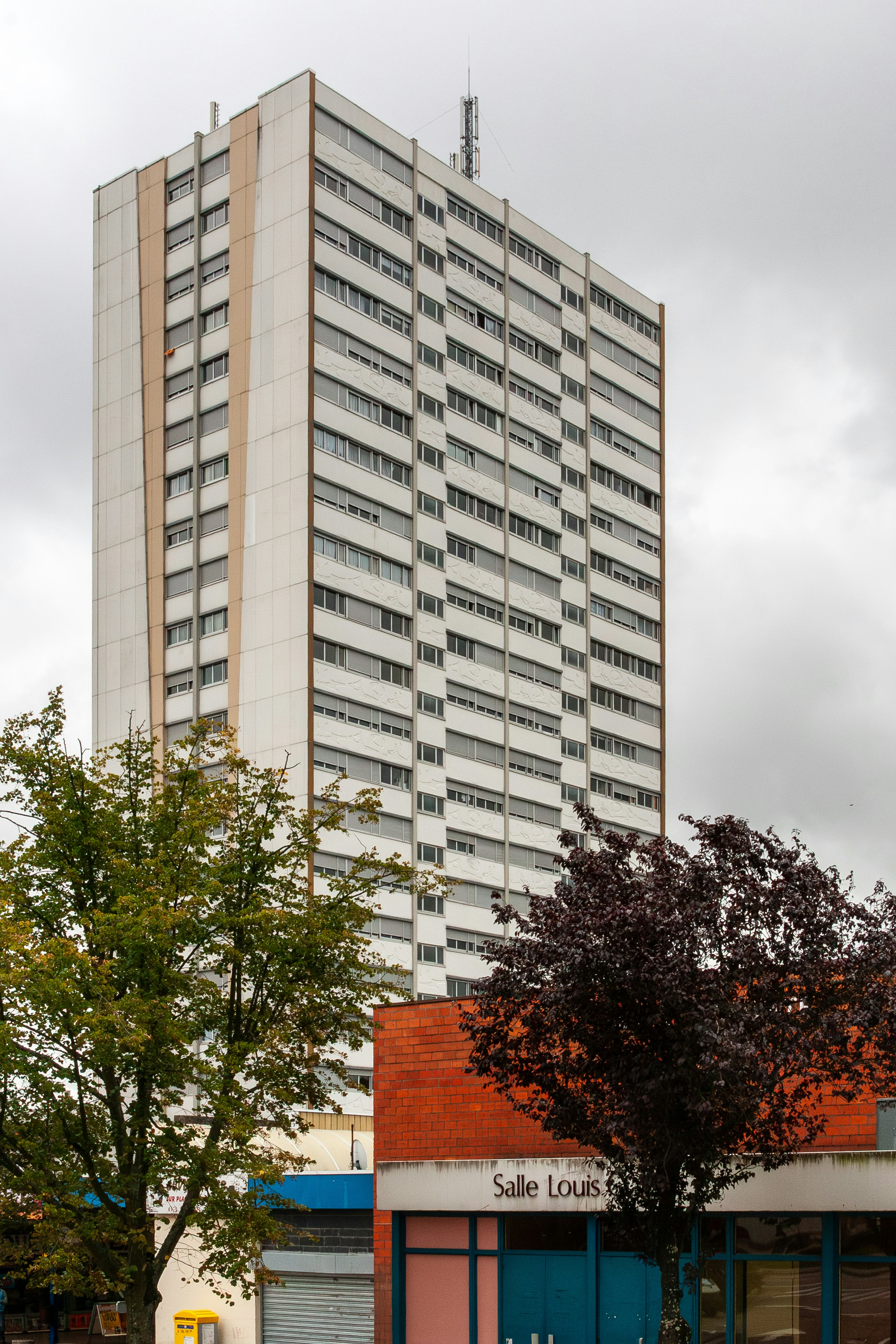 Towering Facade: A City Block’s Quiet Reach