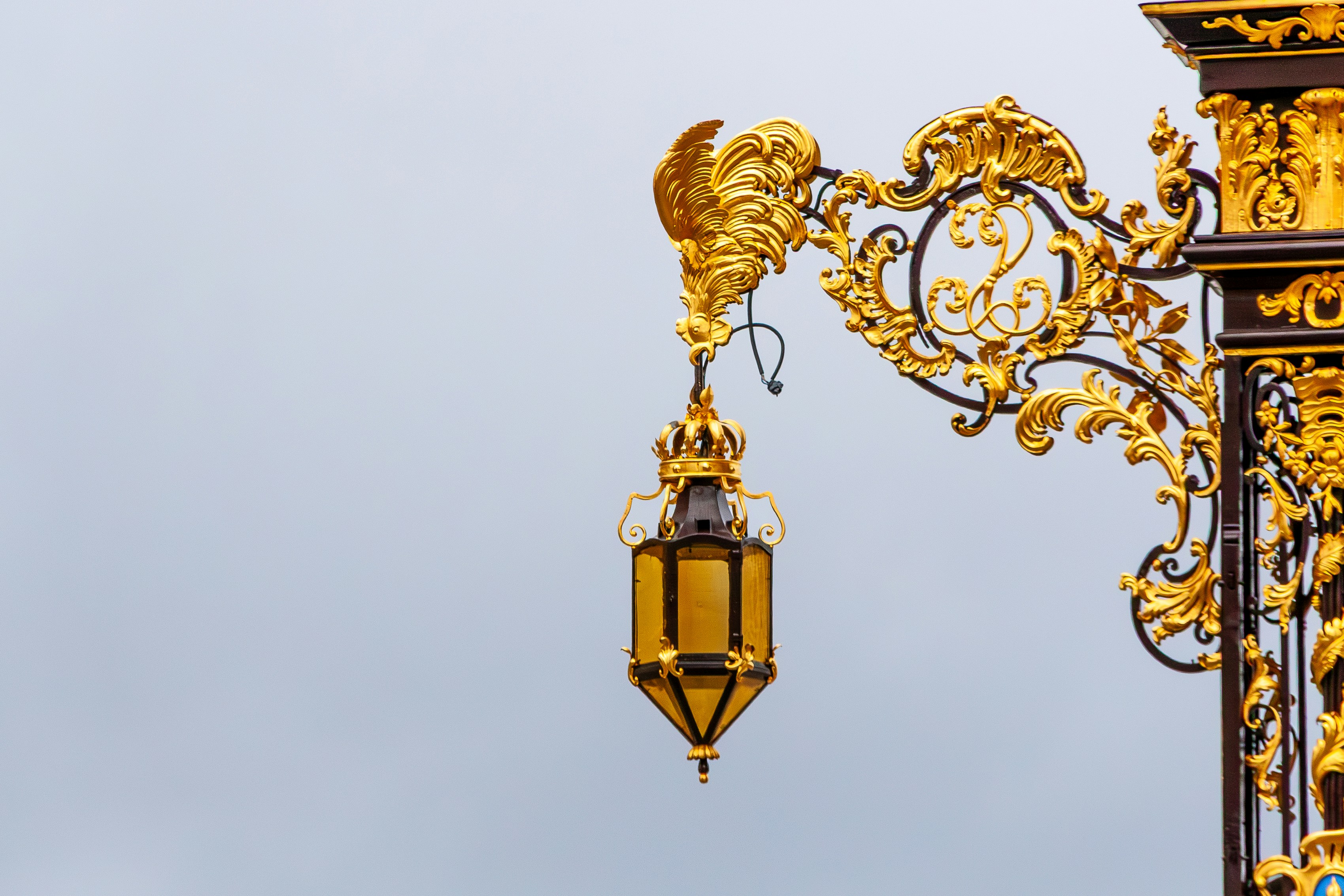 Gilded Lantern Carved in Ornamented Ironwork