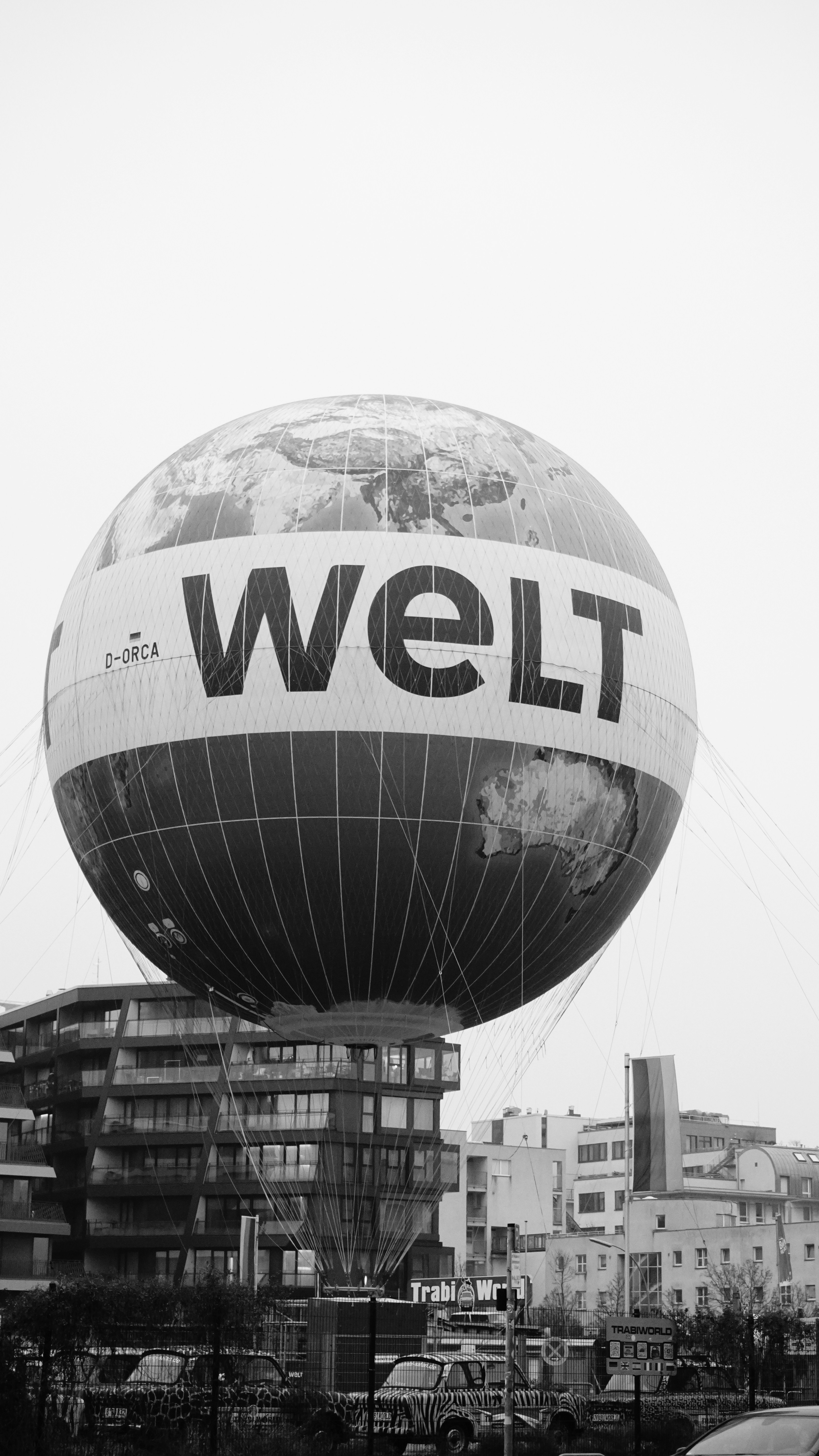 Giant World Balloon Dominates the City Skyline