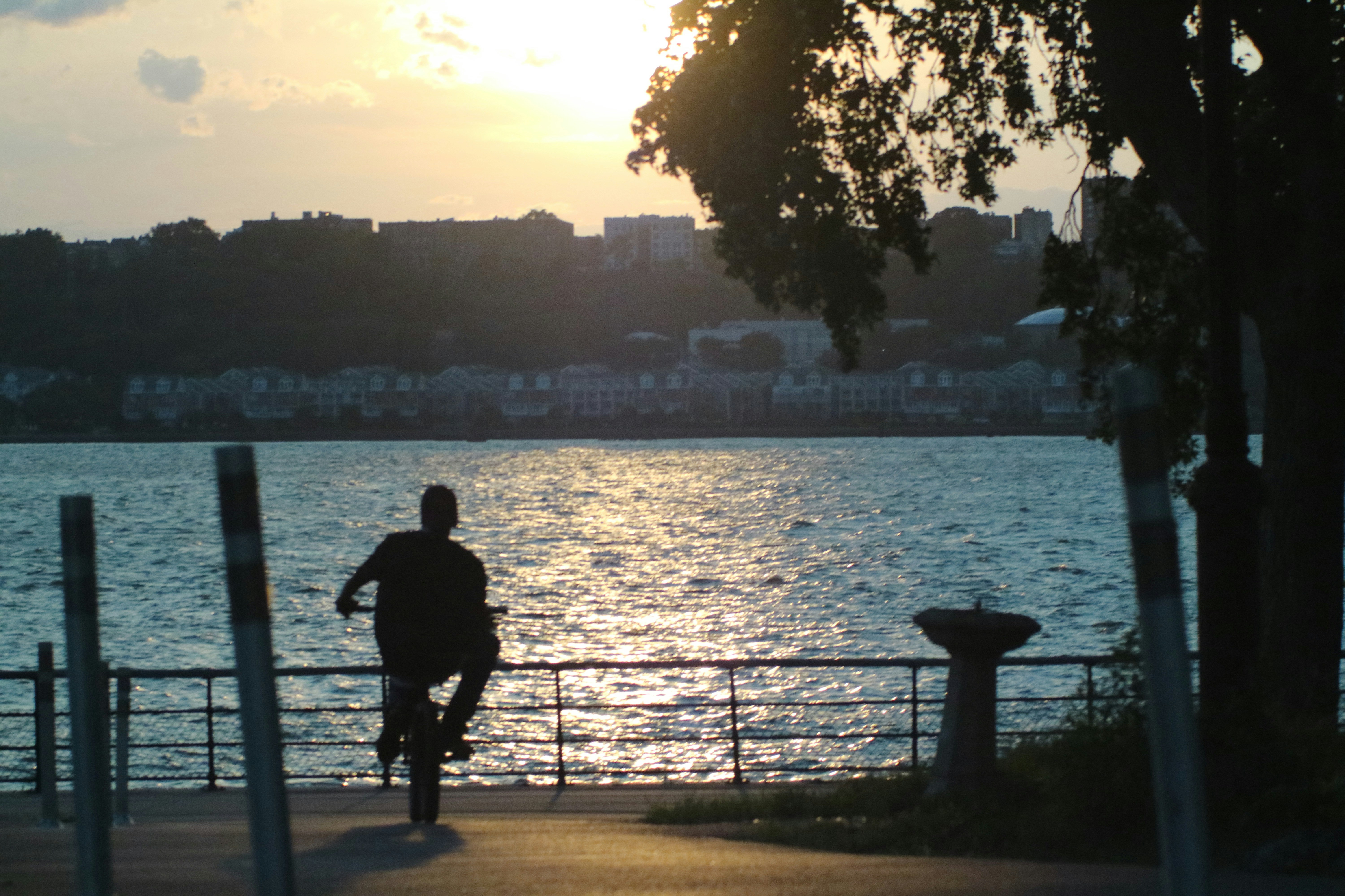 Silhouetted Seafarer at Dusk
