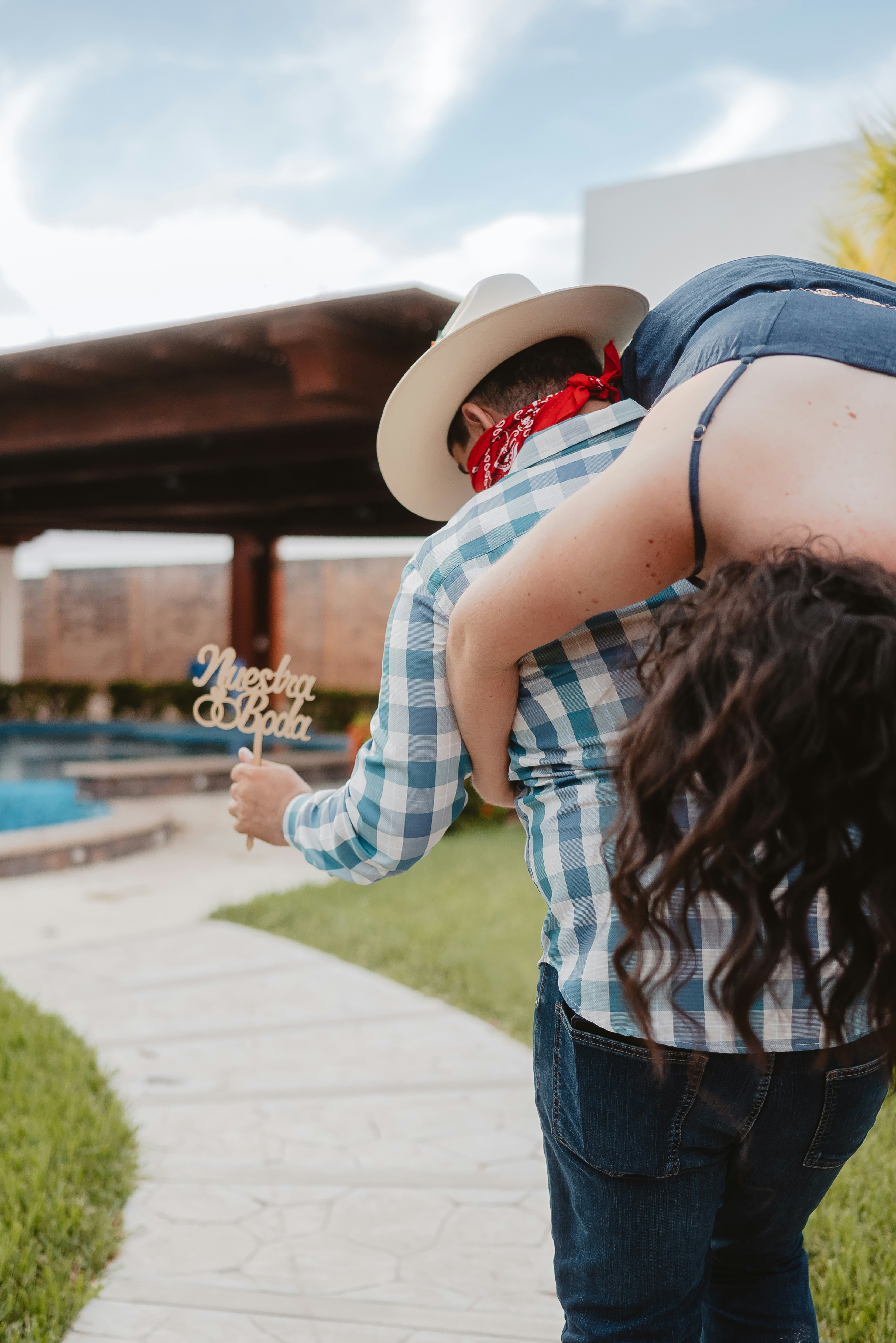 A Cowboy Swing: A Couple Share a Dance in Warm Outdoor Light
