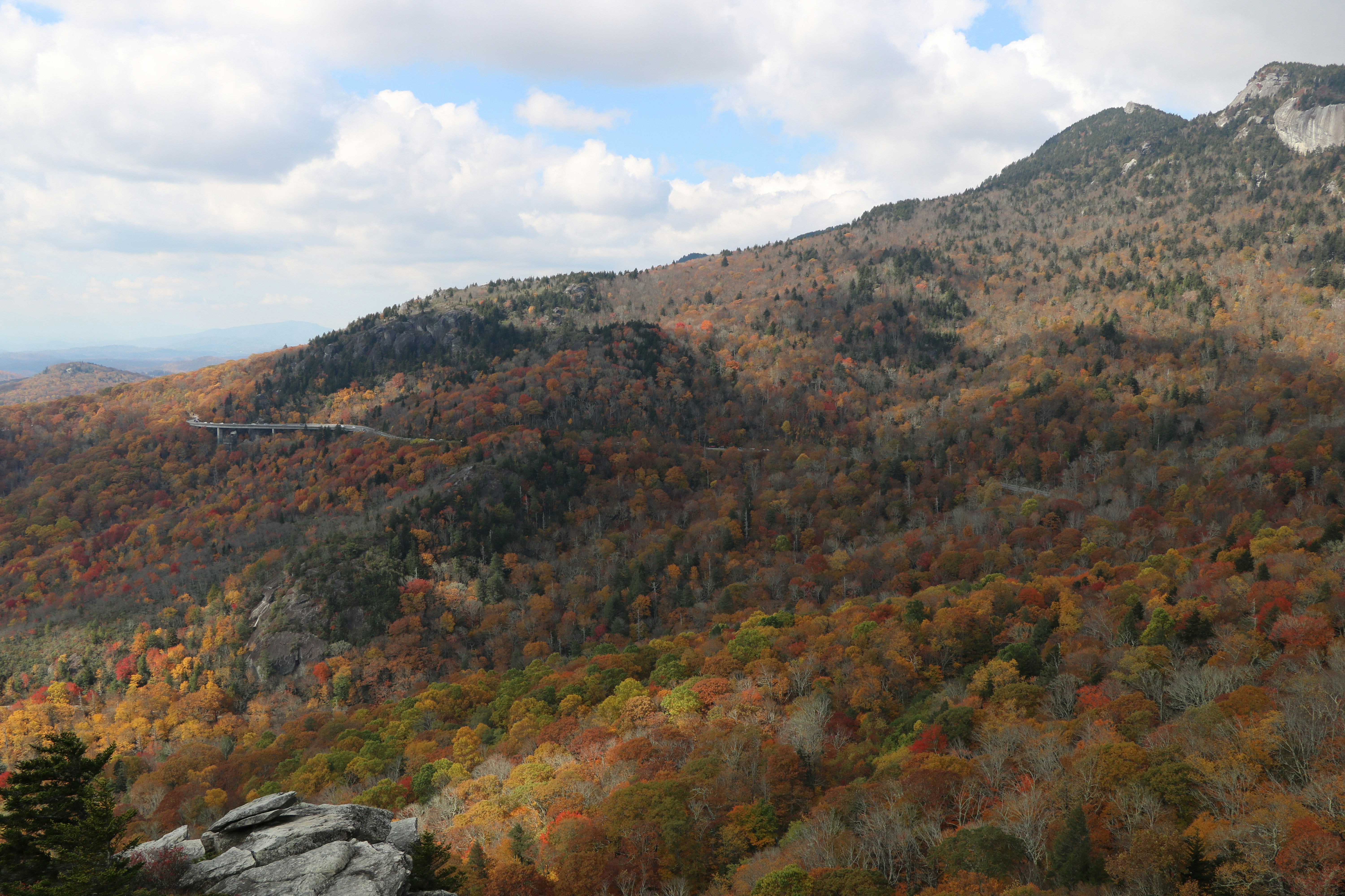 Autumn Ridge: A Curving Road Befriending a Mountain of Color