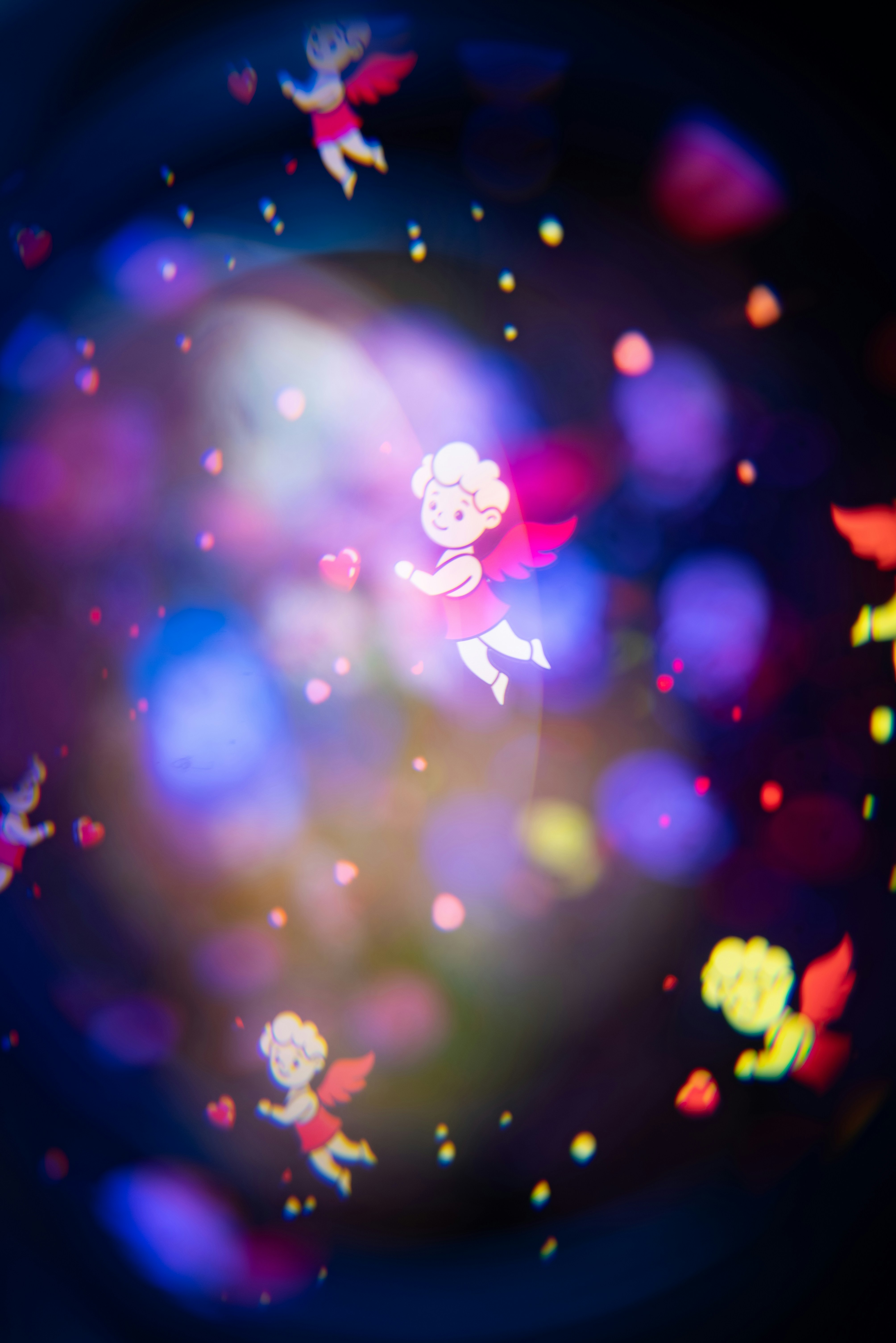 Floating Angelic Confetti: A Soft Bokeh Dance of Light and Paper Wings