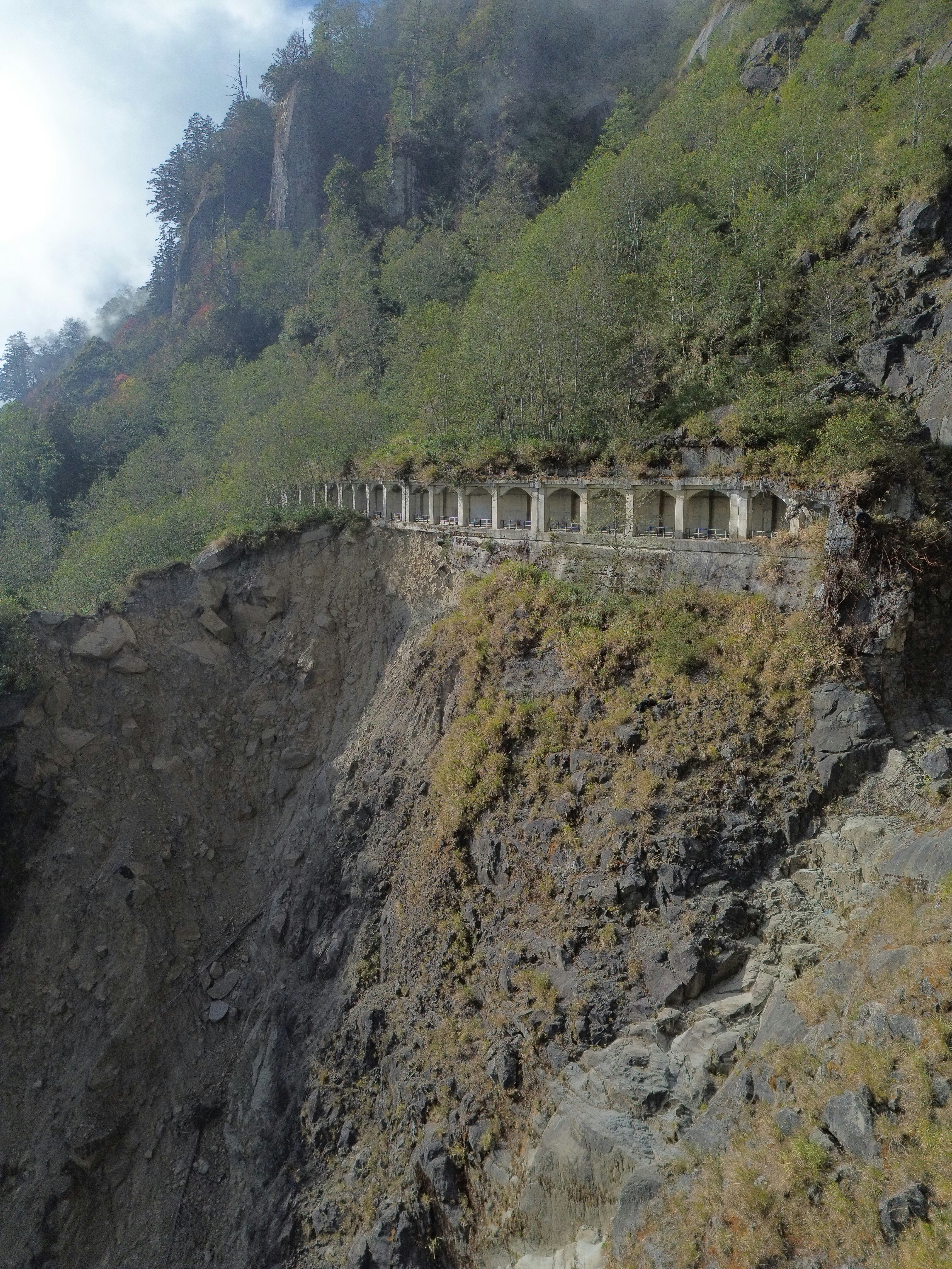 Clifftop Archway Terrace Seated Along a Mountain Toll
