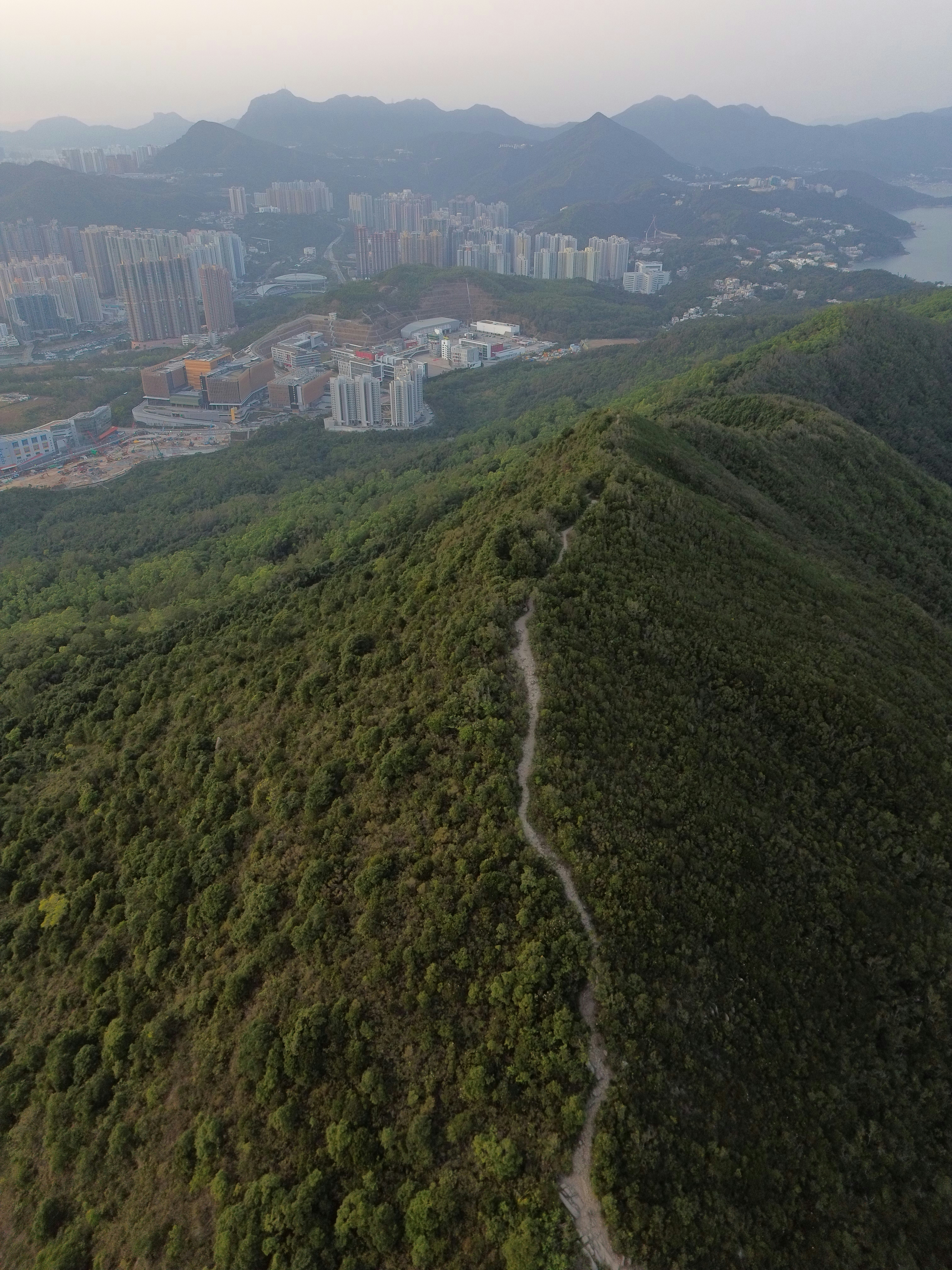 Trail Threading the Green Spine Between City and Sea