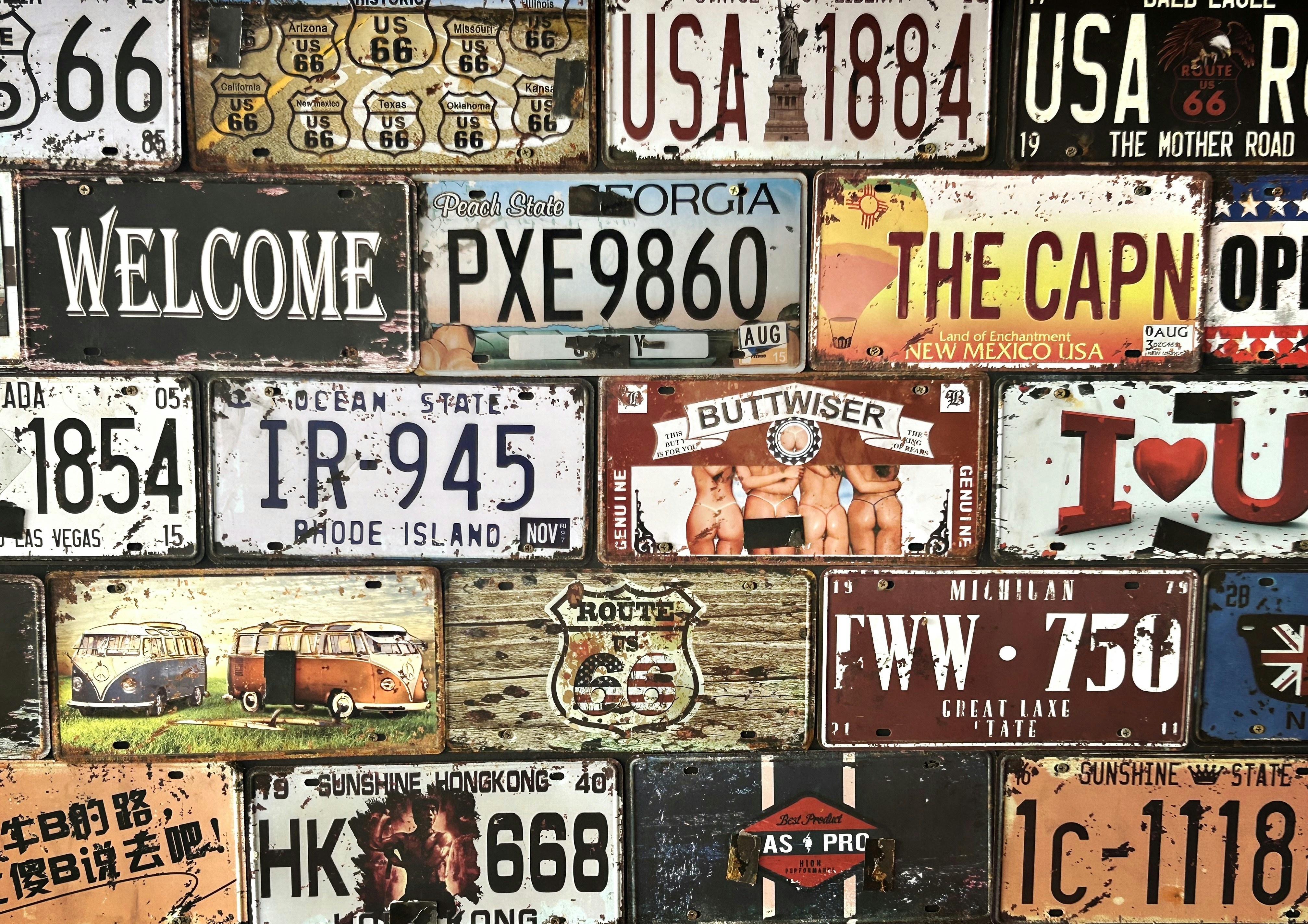 A Patchwork of Plates: A Funky Garage Wall of Travel and Taste