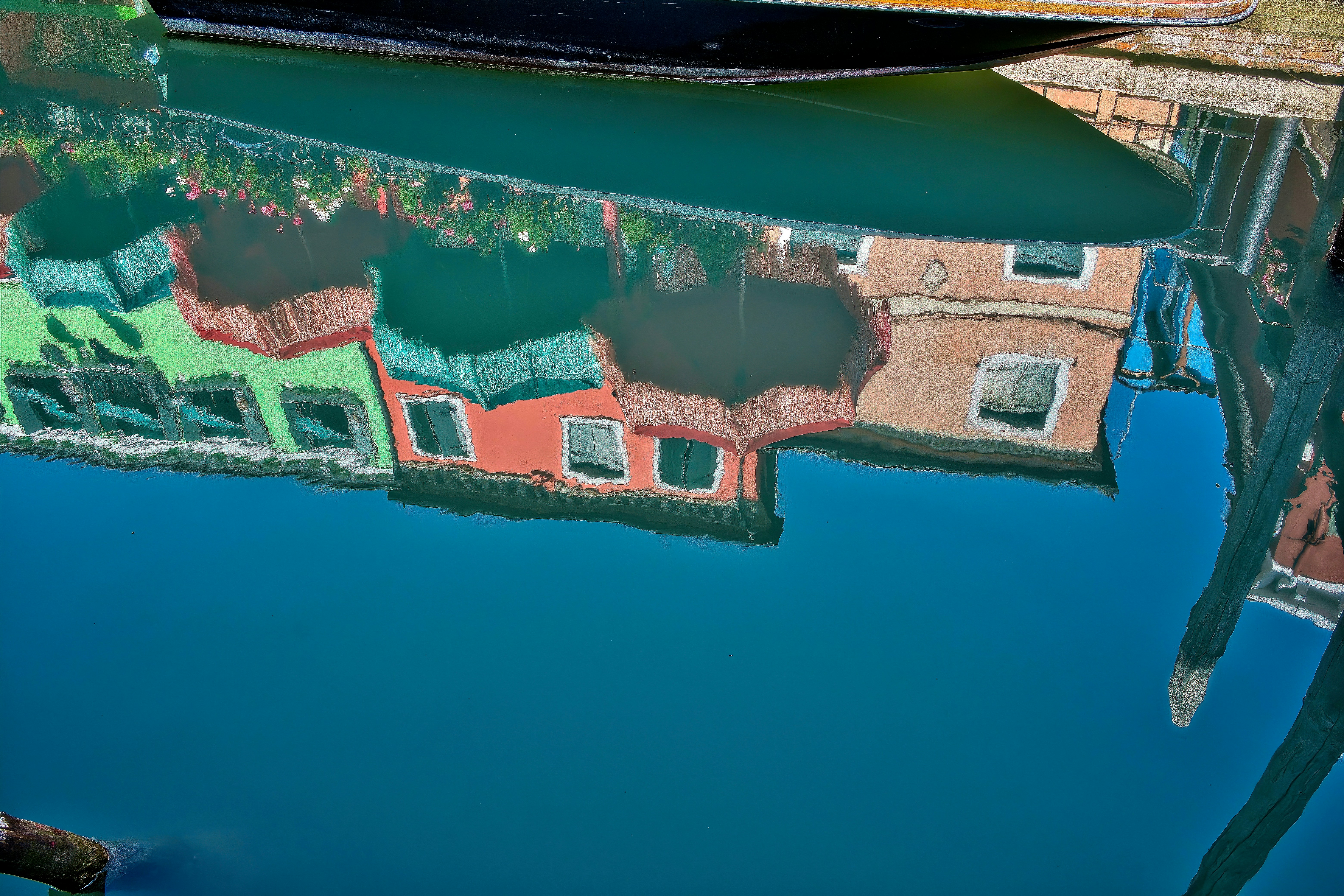 Upside-Down Canal Blues: Reflections of a Colorful Town