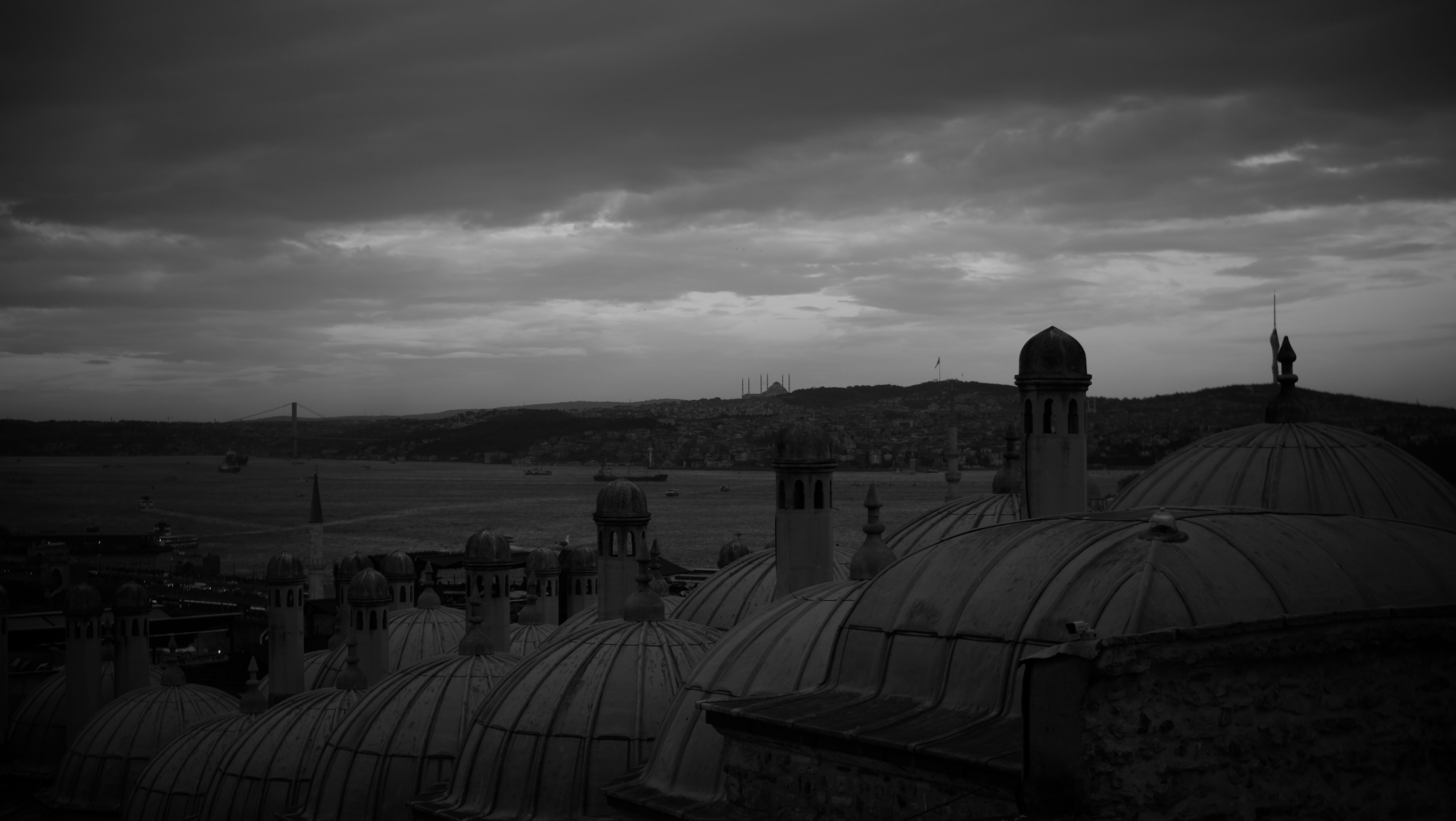 Dusk Over Domed Rooftops: A Quiet City Horizon