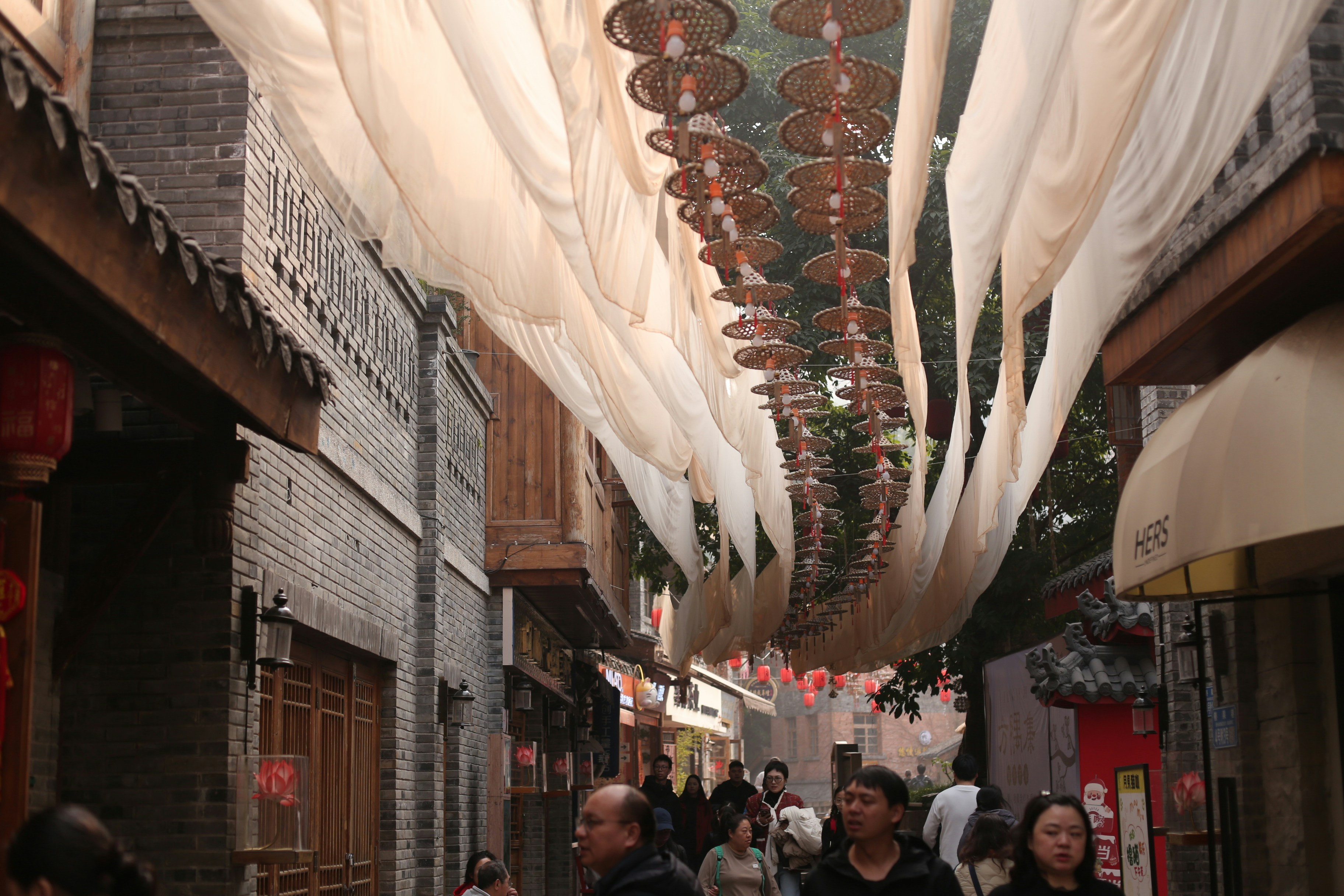 Street Canopy of Silent Lanterns