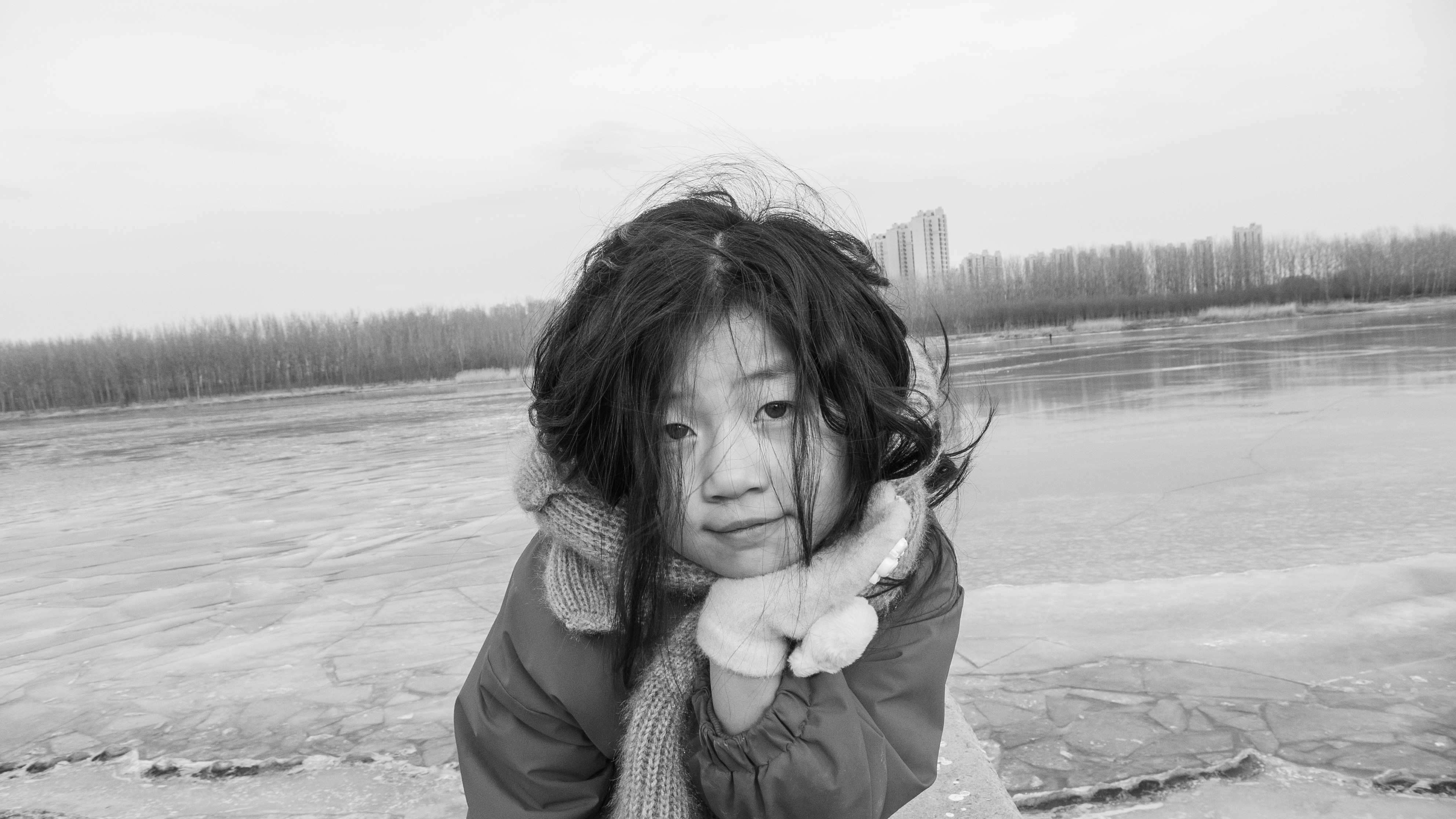 Portrait in a Quiet Winter Landscape
