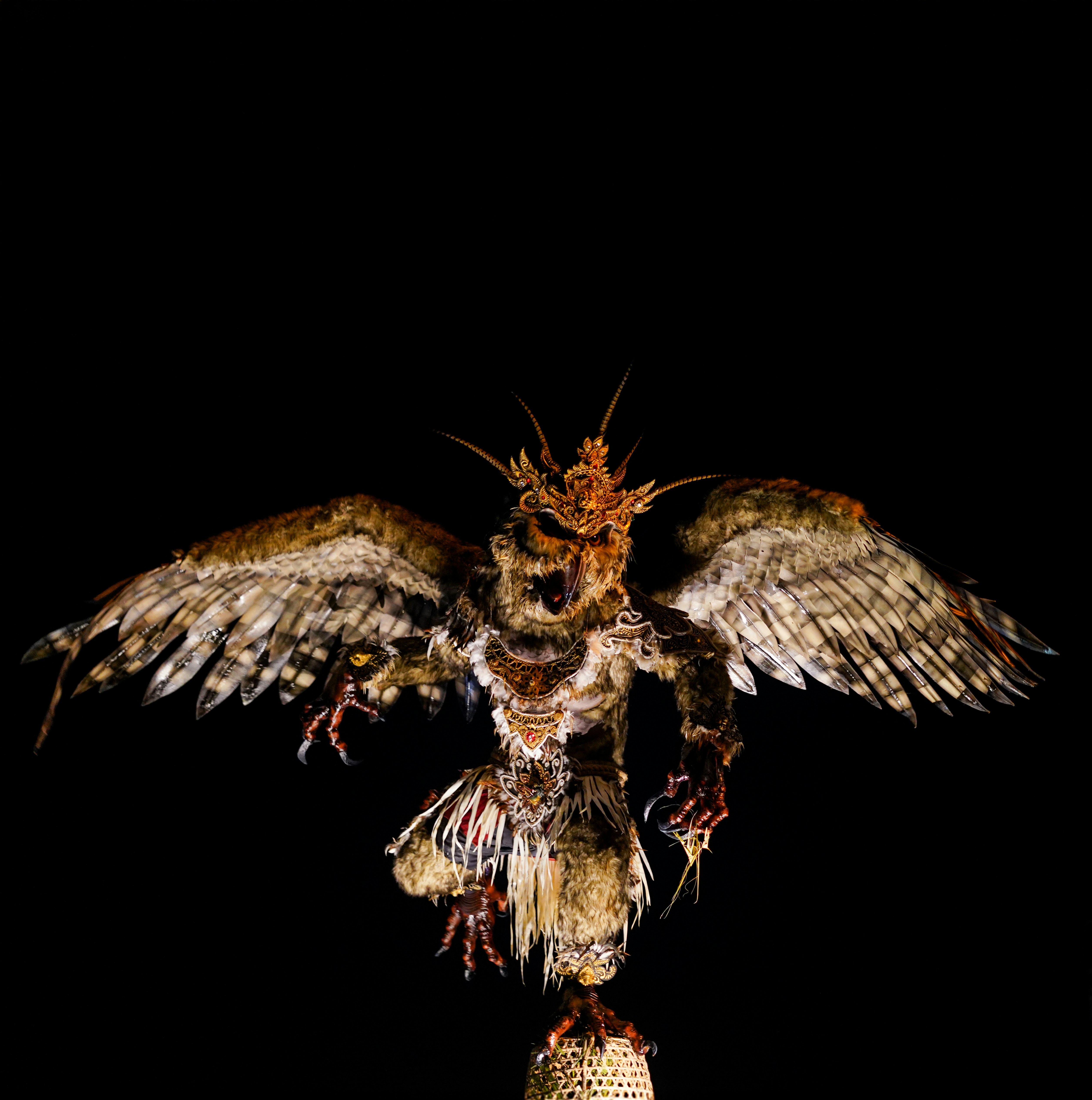 Midnight Colossus: A Mythic Winged Fragment of Night