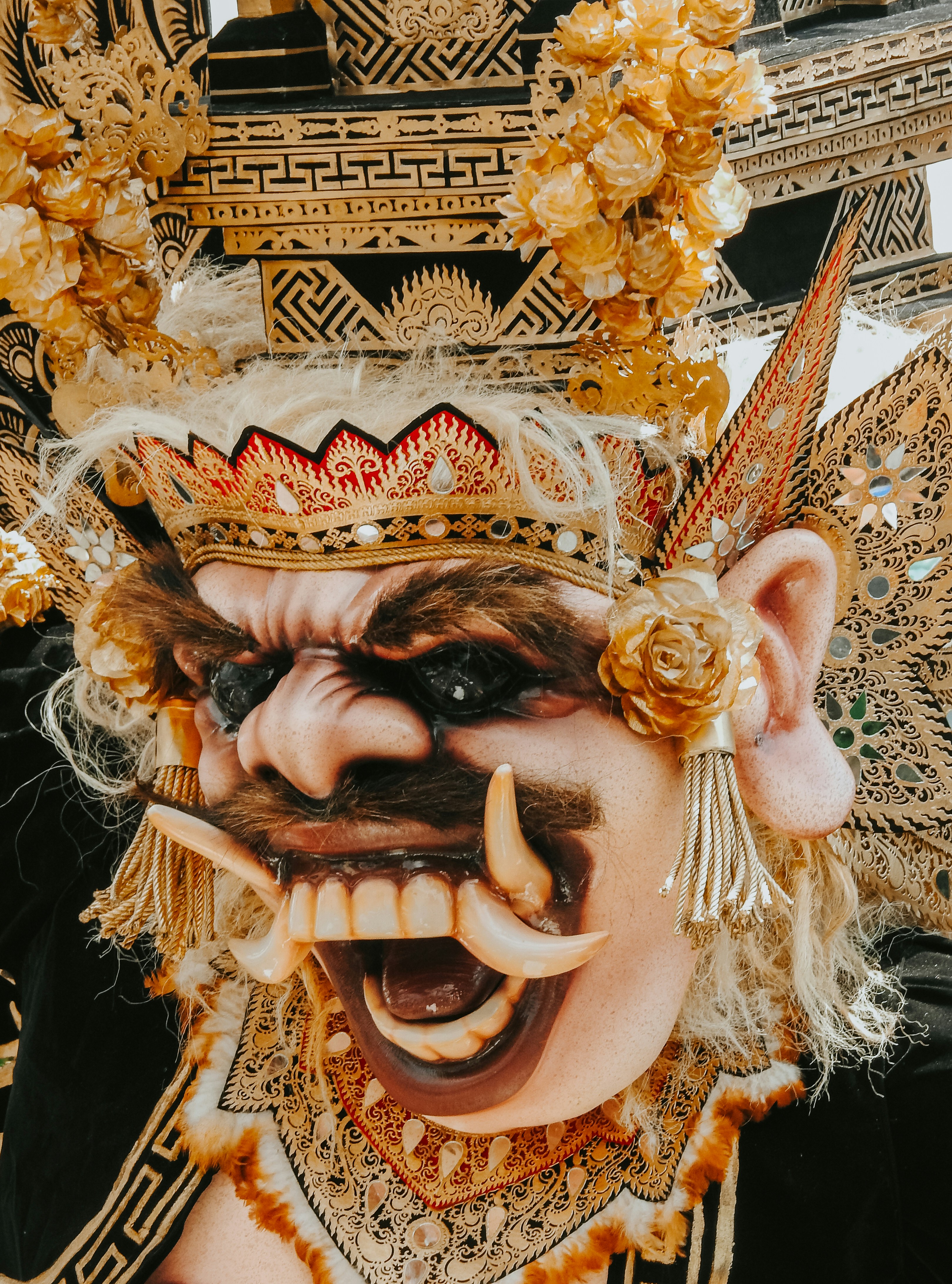 Ornate Masked Triumph: A Ferocious Carnival Face