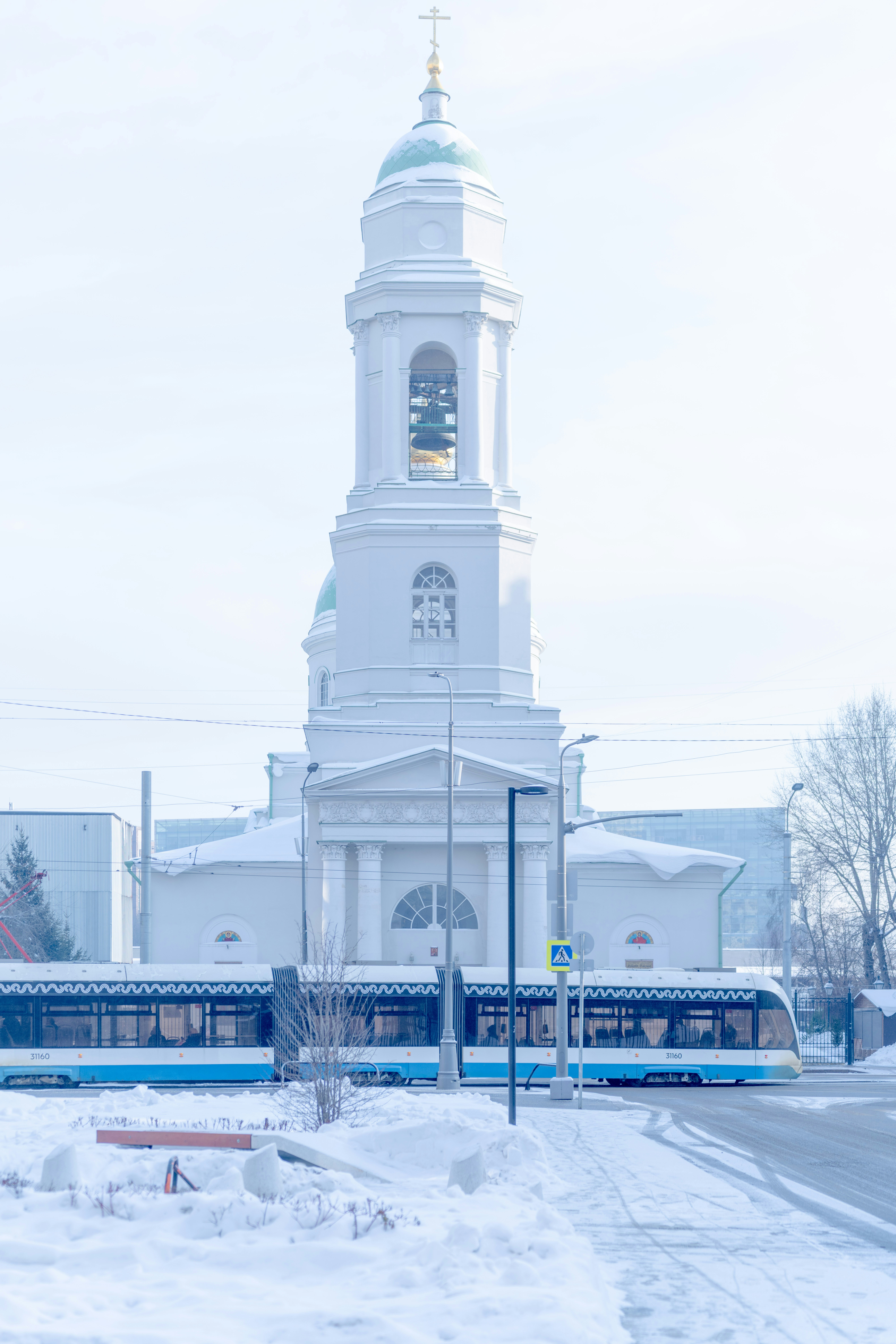 Bell Tower in Winter Morning Light