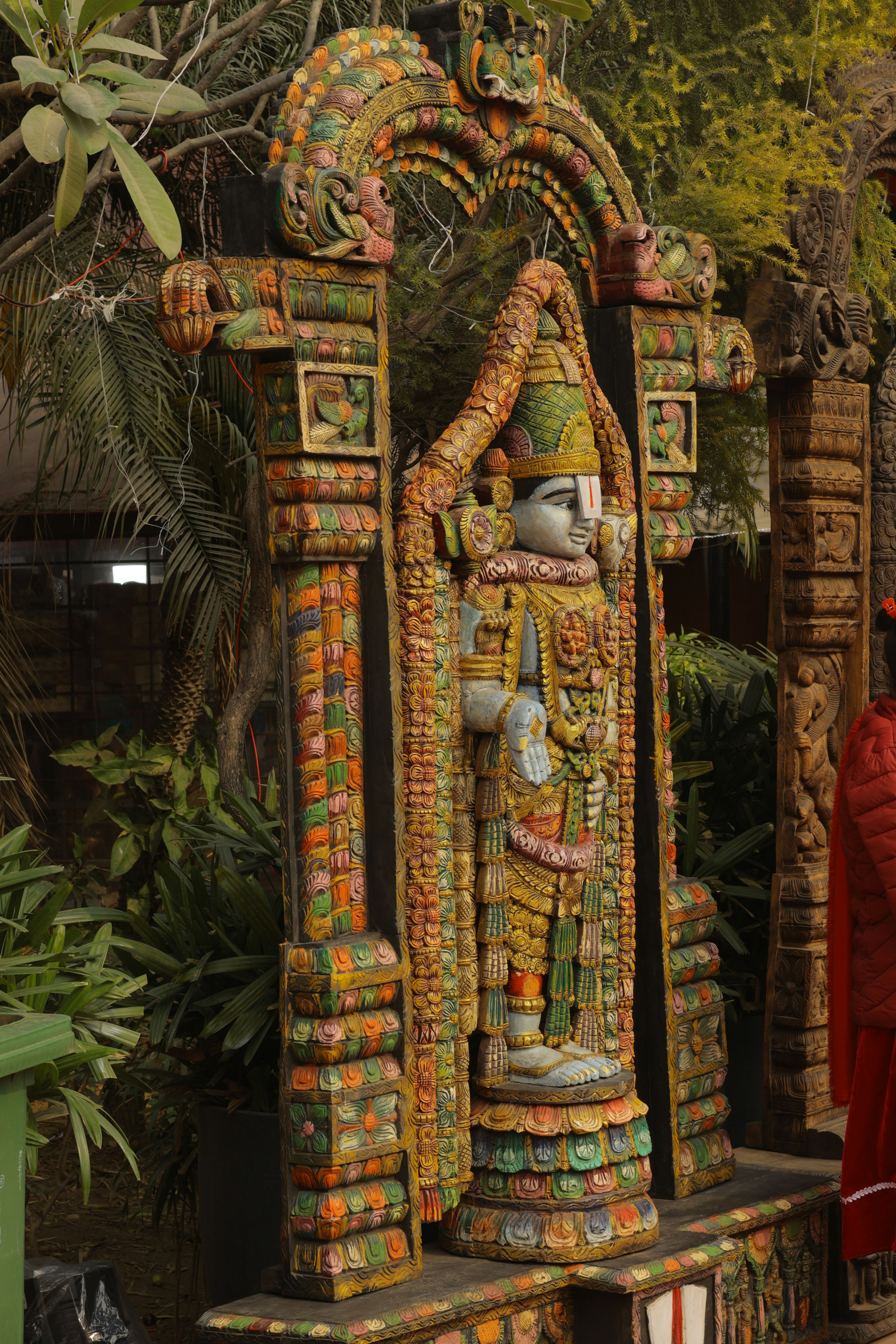 a wooden idol or lord rama, replica of one in ram mandir ayodhya